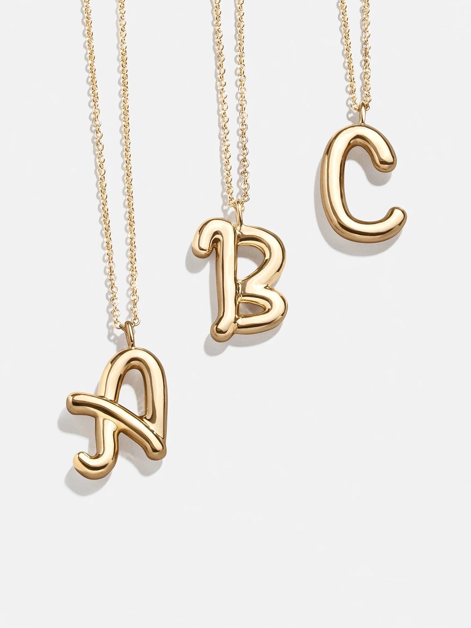 Bubble Script Initial Necklace - Bubble Script – Script initial ...