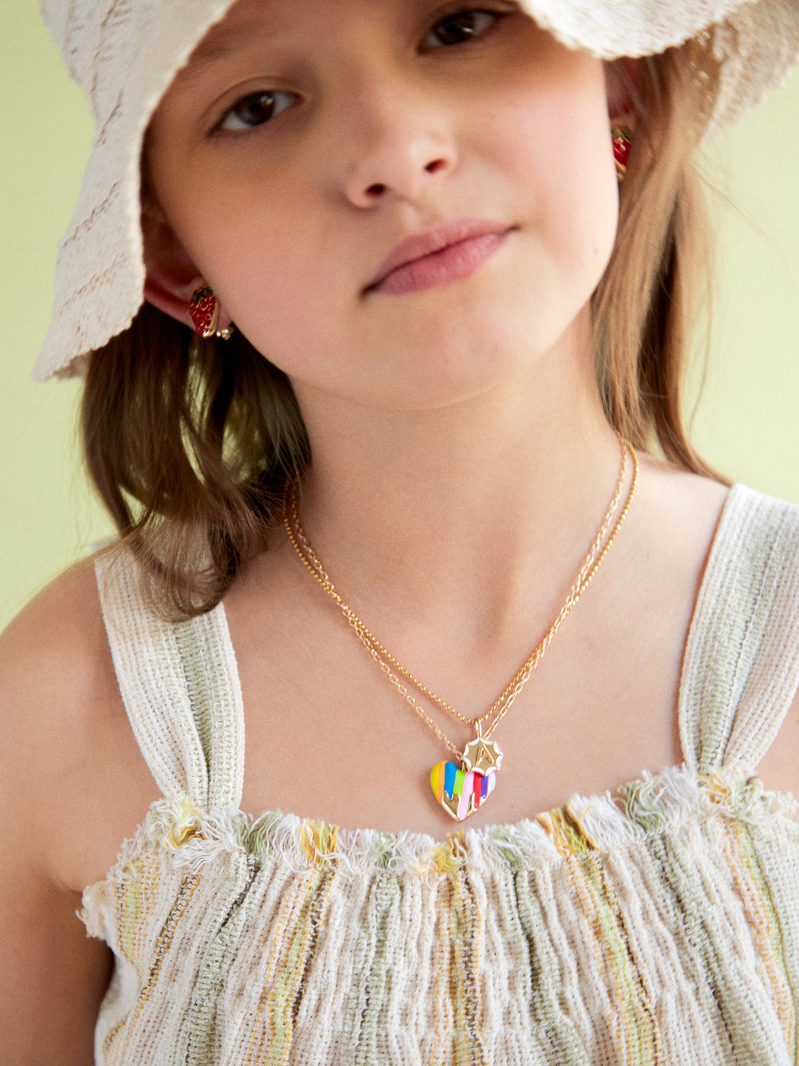 Sadie Kids' Necklace - Multi – Kids' heart necklace – BaubleBar