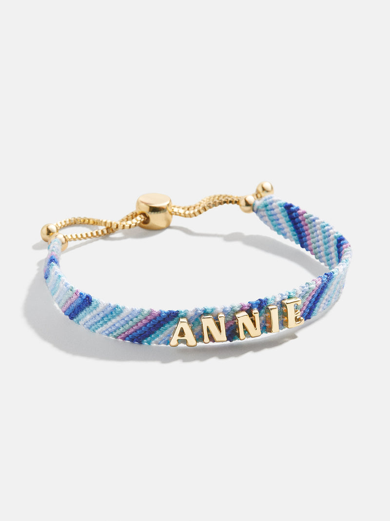 Kids' Custom Woven Friendship Bracelet - Blue Ombre Stripe ...