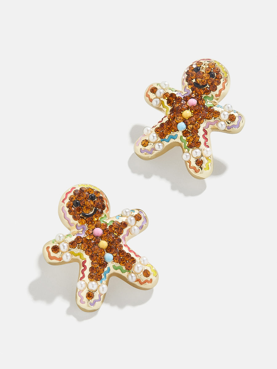 I'm The Gingerbread Man Earrings - Gingerbread Man Delicate Stud Earri ...