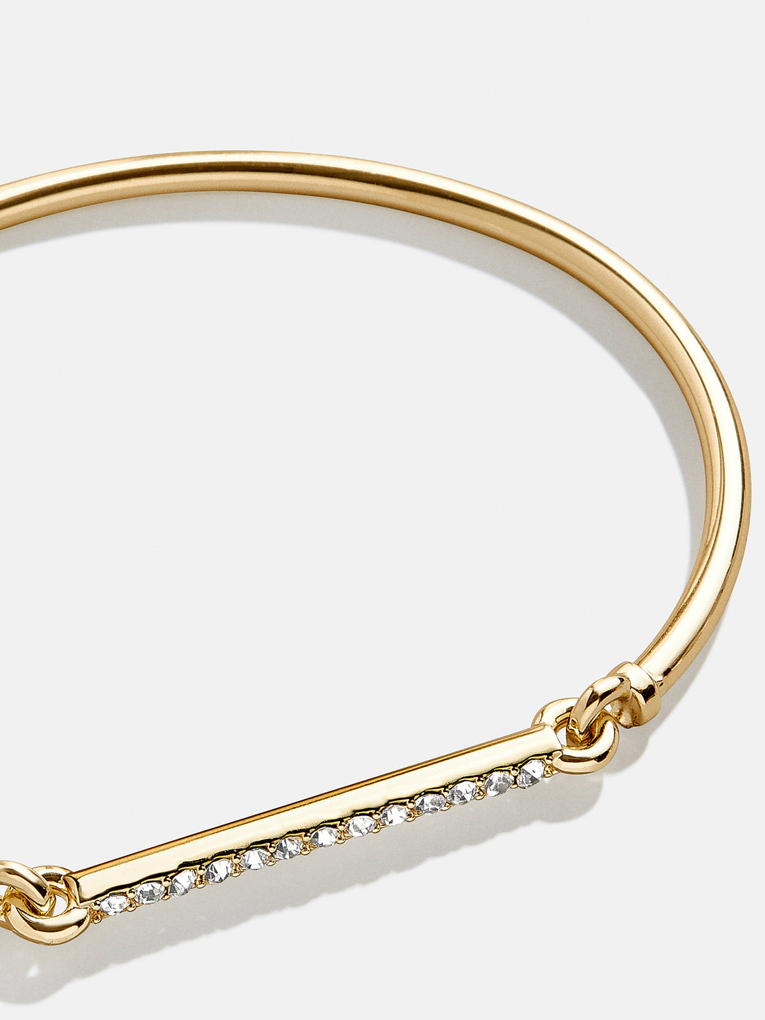 Tyler Hook Bracelet - Classic Pavé Hook Bracelet – Gold pavé bar cuff bracelet – BaubleBar