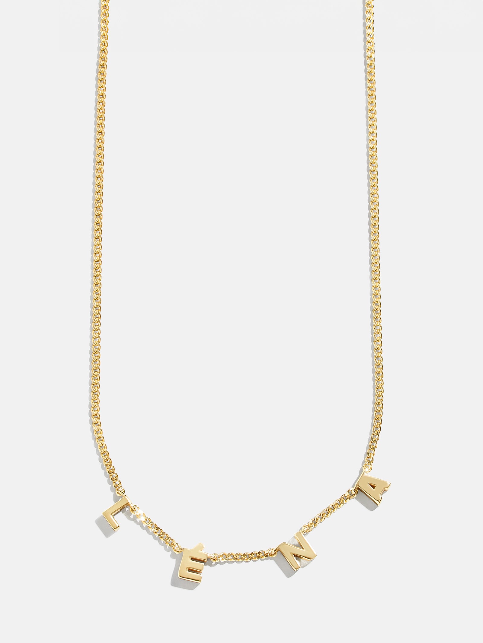 Mini 18K Gold Custom Spaced Letter Name Necklace - Gold – 20% Off 2 ...