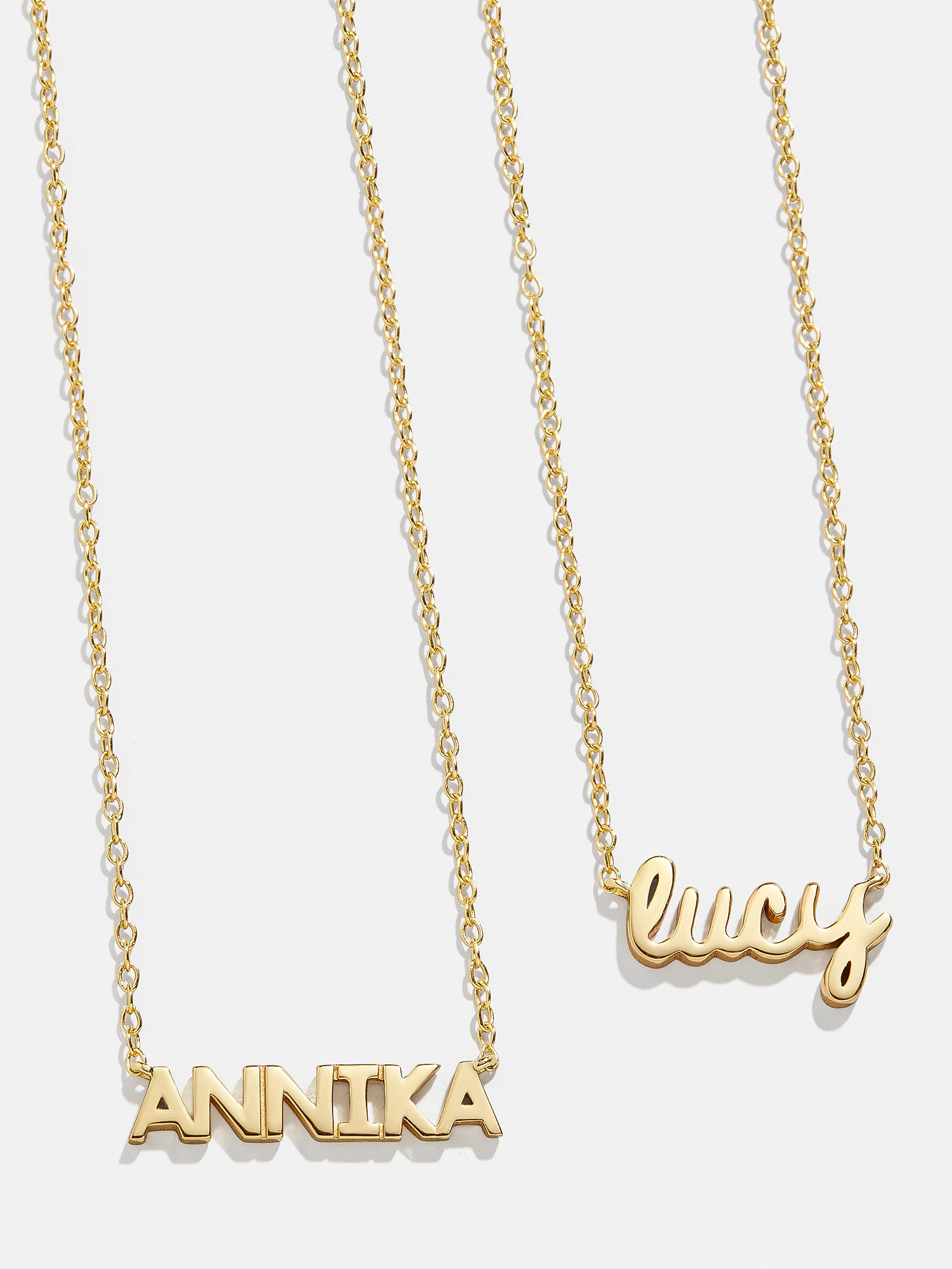 18K Gold Mini Custom Nameplate Necklace - Small – 18K Gold Plated ...