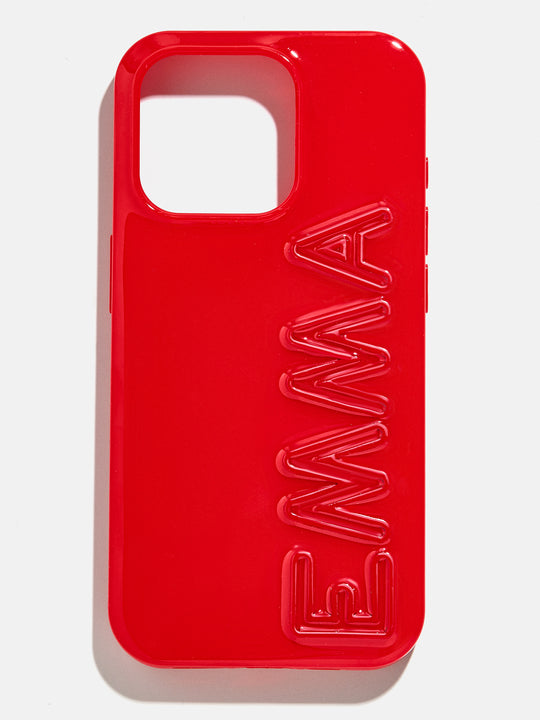 Fine Line Custom iPhone Case - Bright Red – Custom Phone Case – BaubleBar