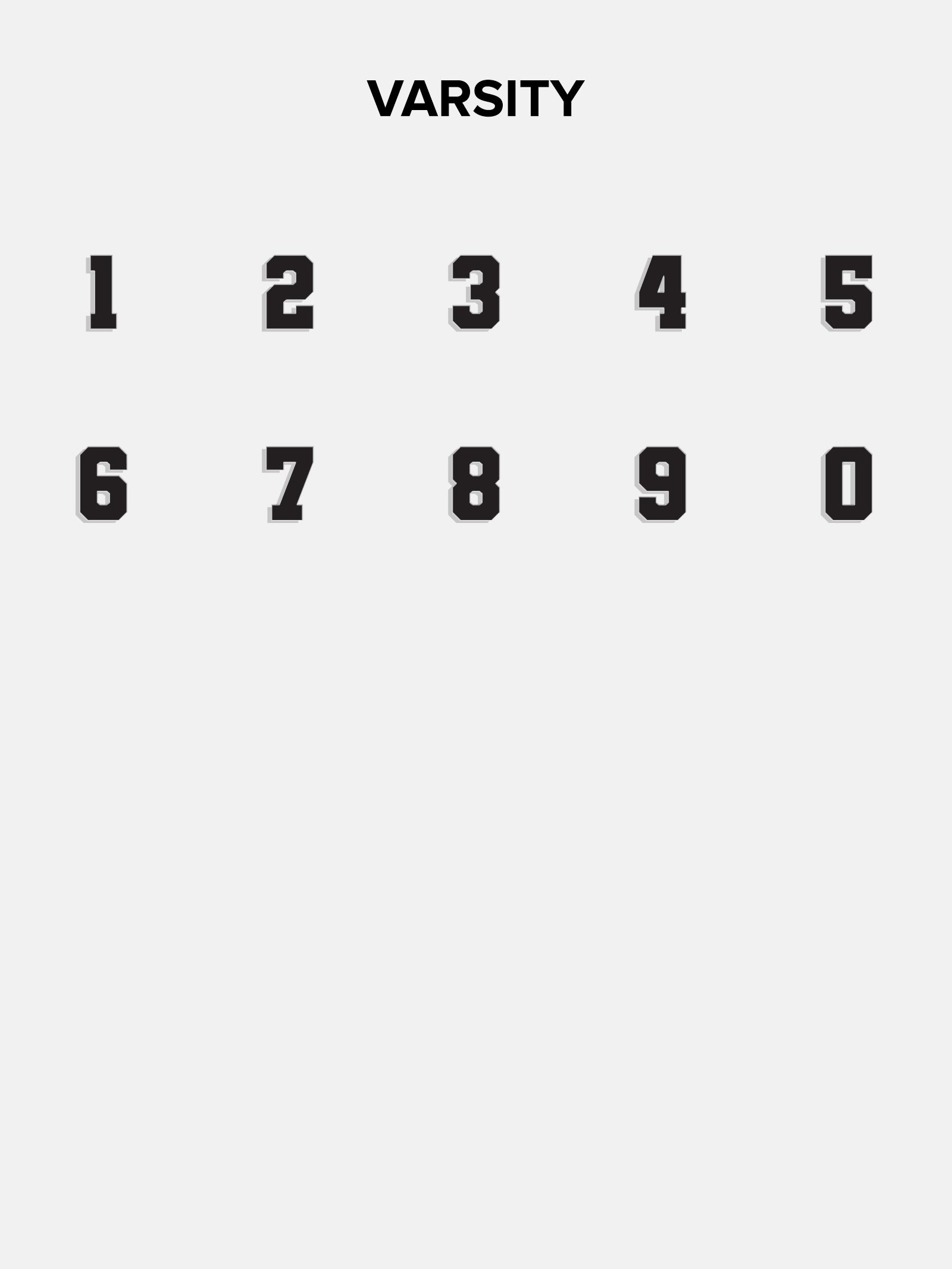 18K Gold Varsity Font Custom Number Necklace - Varsity Font Numbers ...