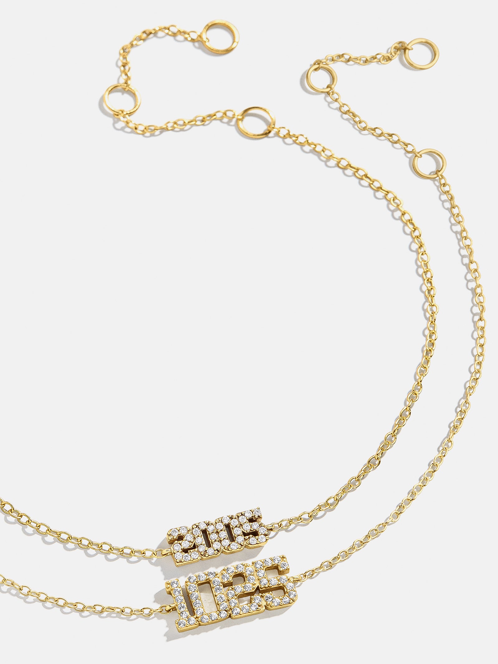 18K Gold Varsity Font Custom Number Bracelet - Varsity Font Numbers ...