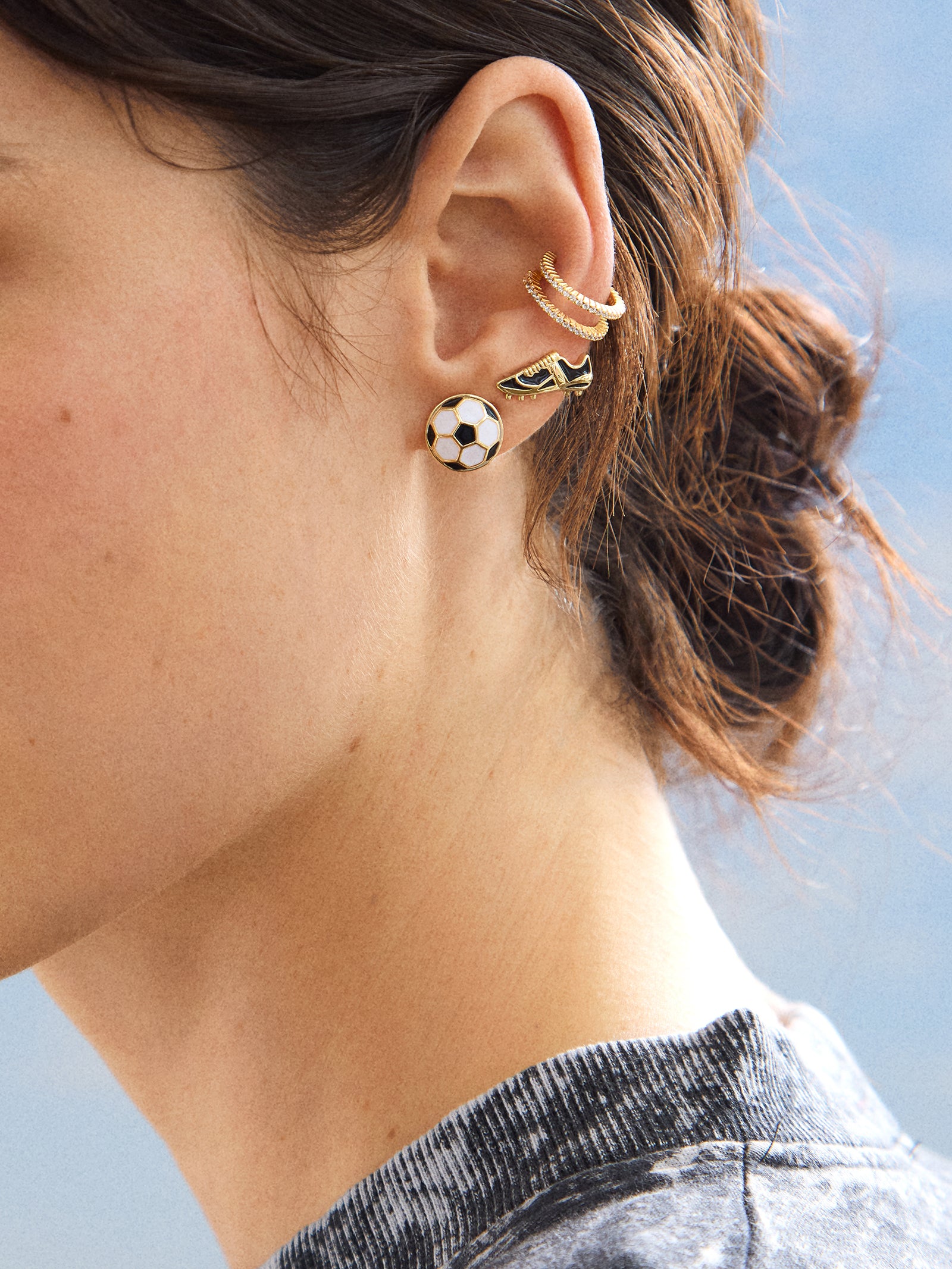 Just For Kicks Earring Set - Soccer – Set of two soccer earrings ...