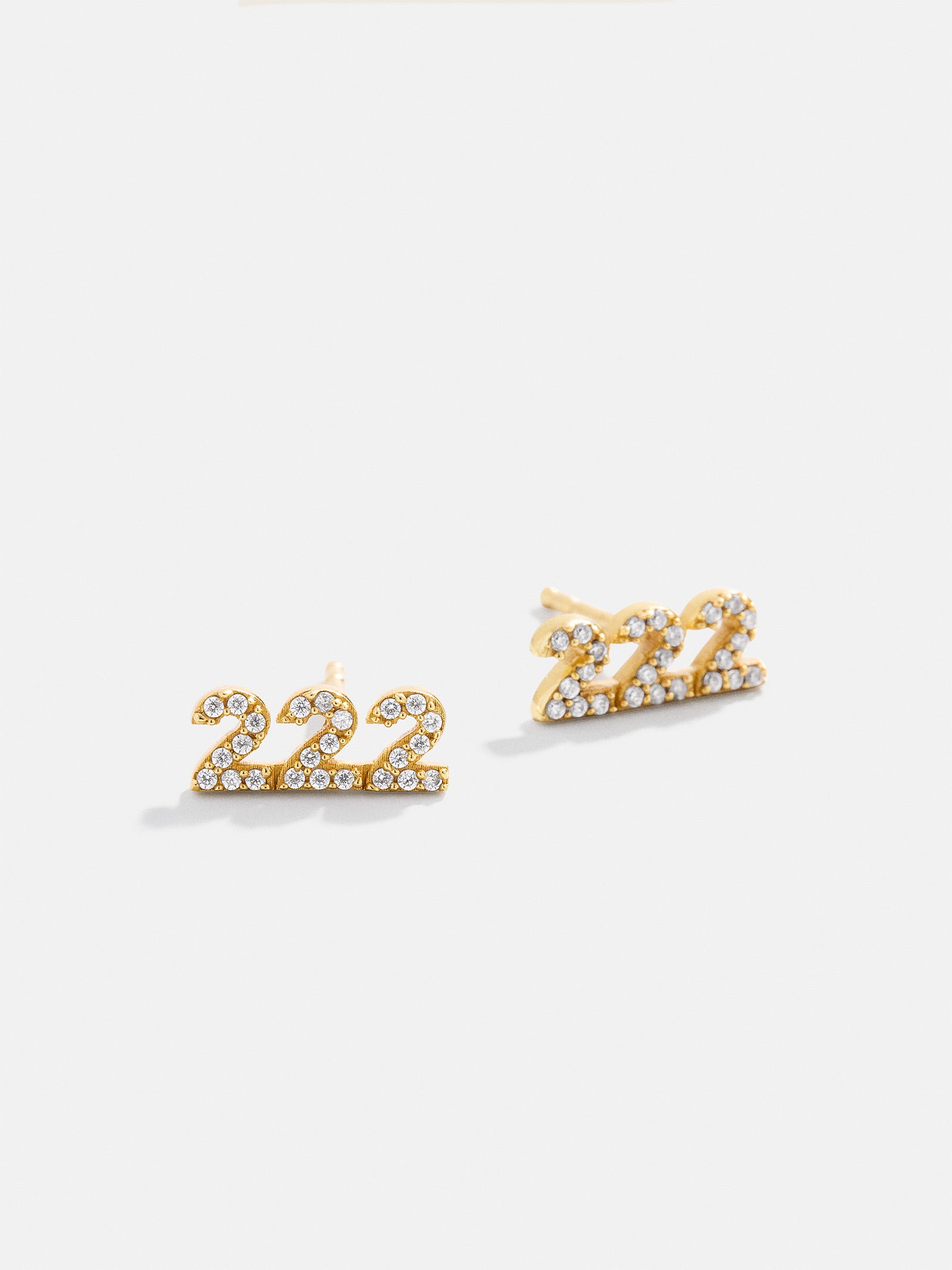 18K Gold Angel Number Earrings - Gold/Pavé – Enjoy an extra 20% off sale - This Week Only ...
