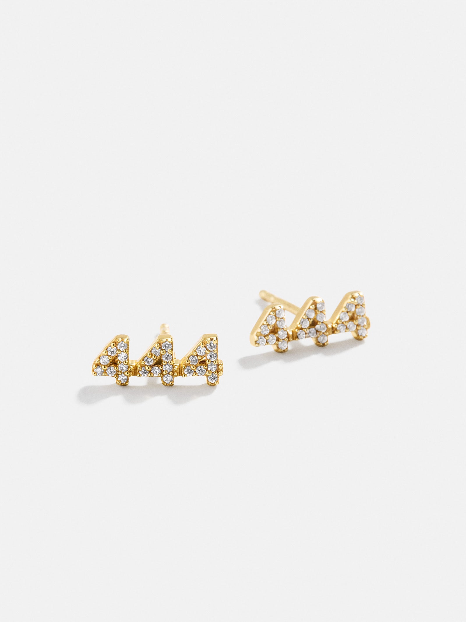 18K Gold Angel Number Earrings - Gold/Pavé – Enjoy an extra 20% off sale - This Week Only ...