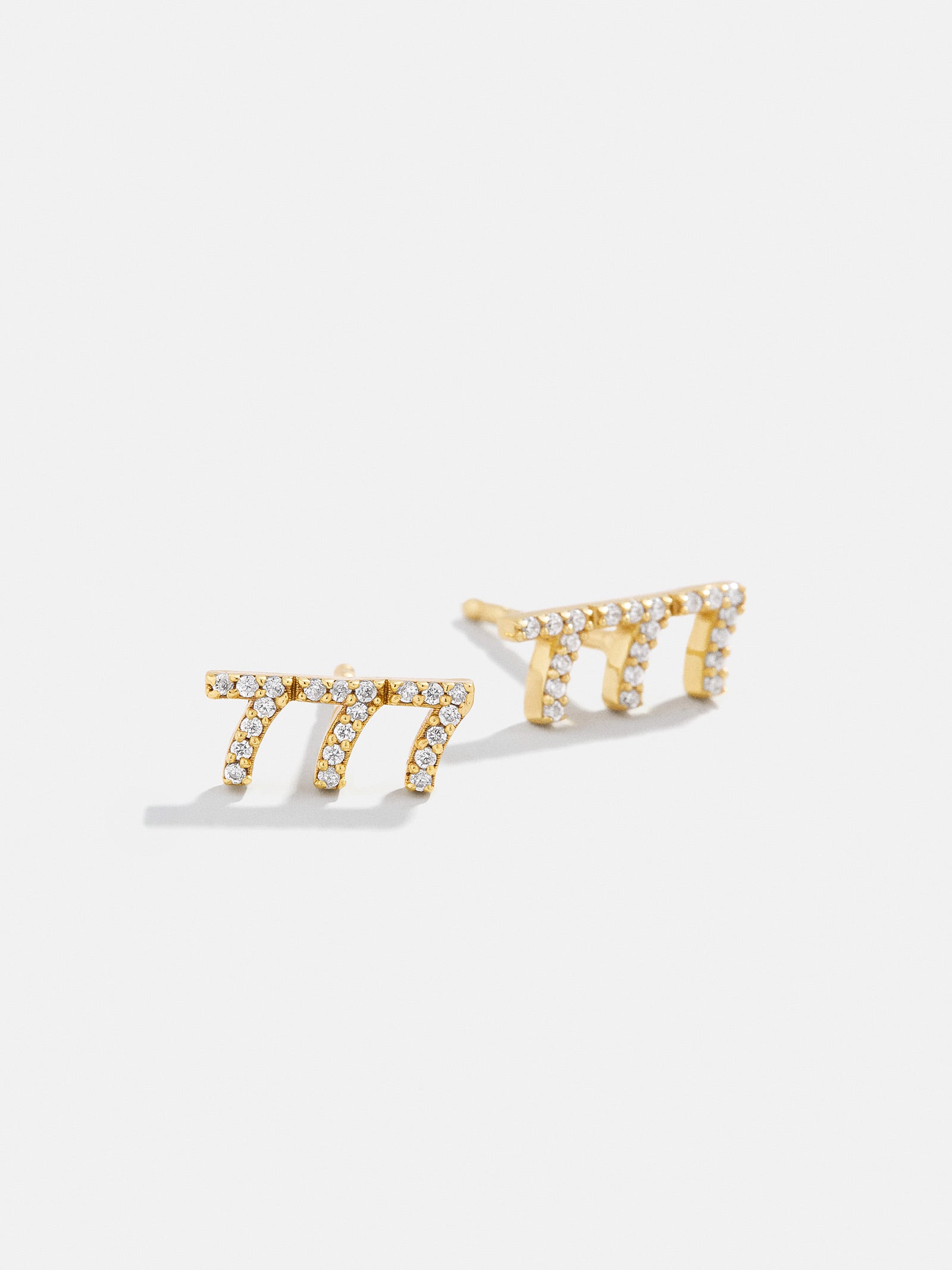 18K Gold Angel Number Earrings - Gold/Pavé – Enjoy an extra 20% off sale - This Week Only ...