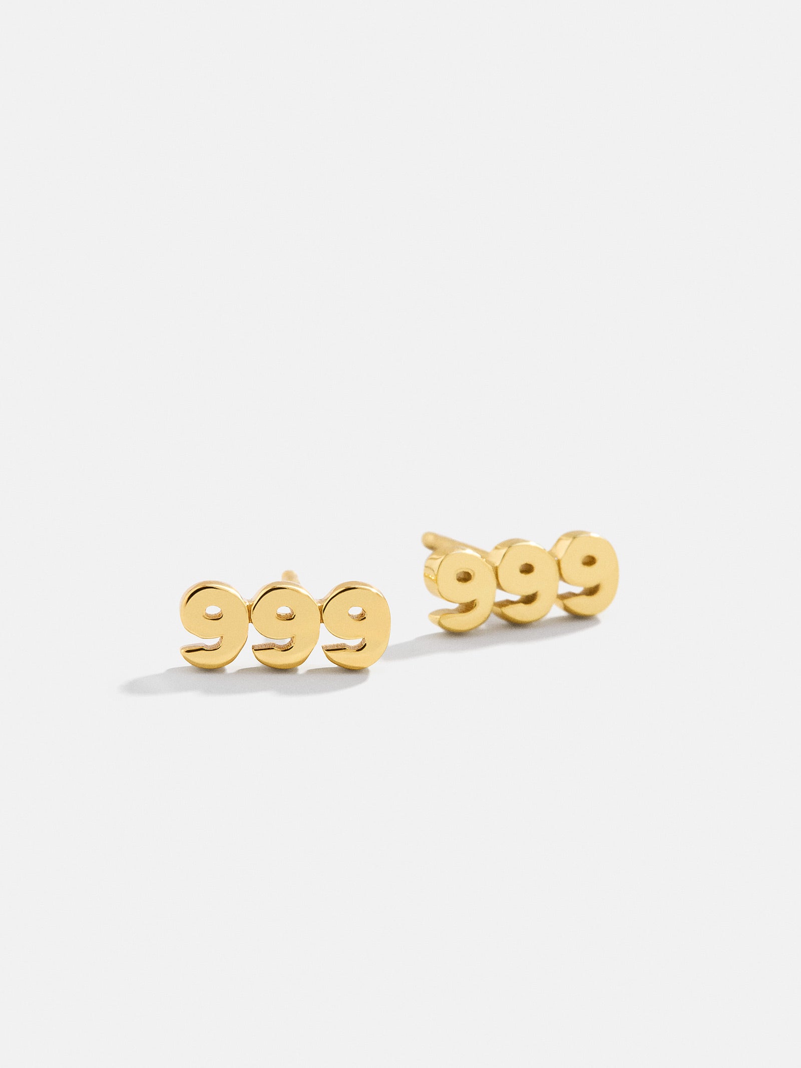 18K Gold Angel Number Earrings - Gold – 18K Gold Plated Sterling Silver ...