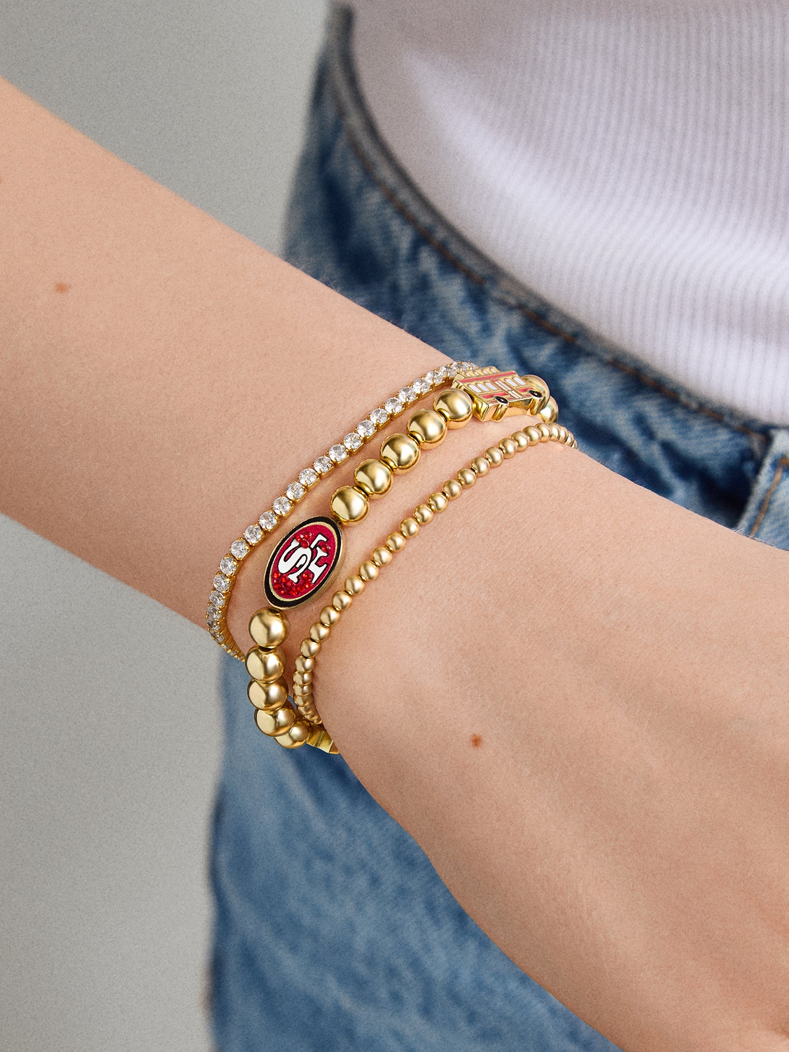 NFL Pisa Charm Bracelet - San Francisco 49ers – NFL beaded charm ...