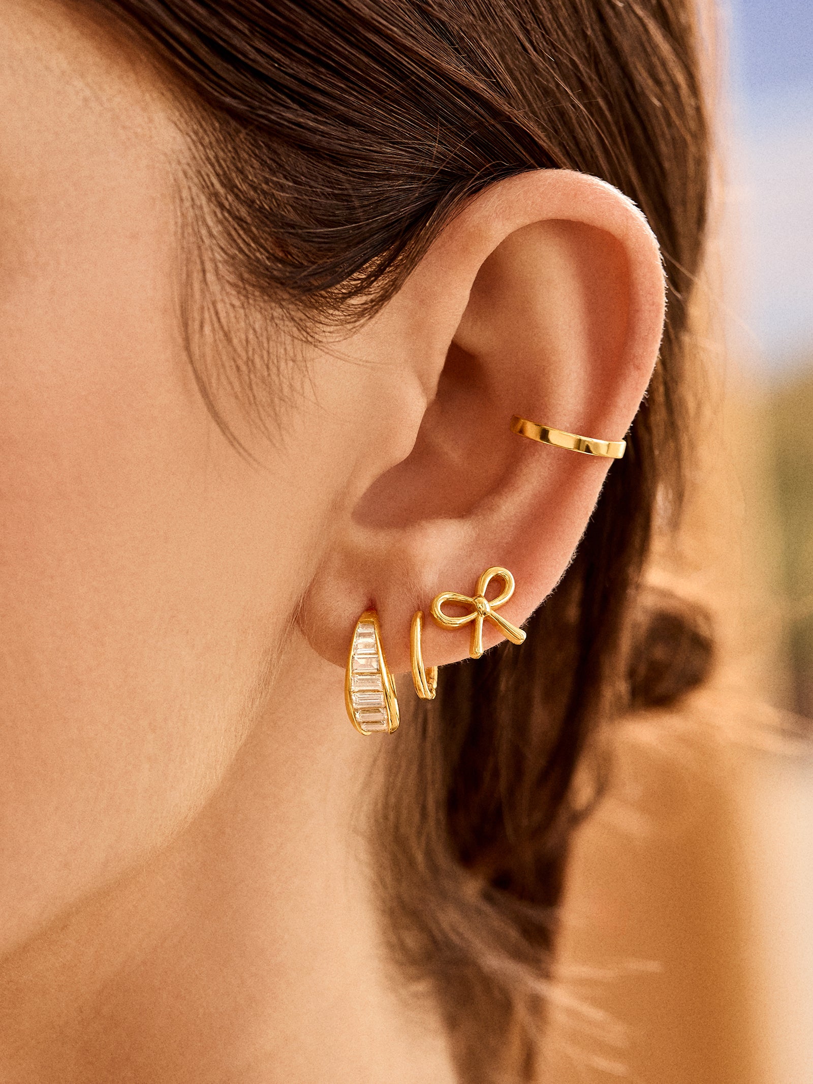 18K Gold Just For Fun Earrings - Bow – Enjoy 20% off - This Week Only – BaubleBar