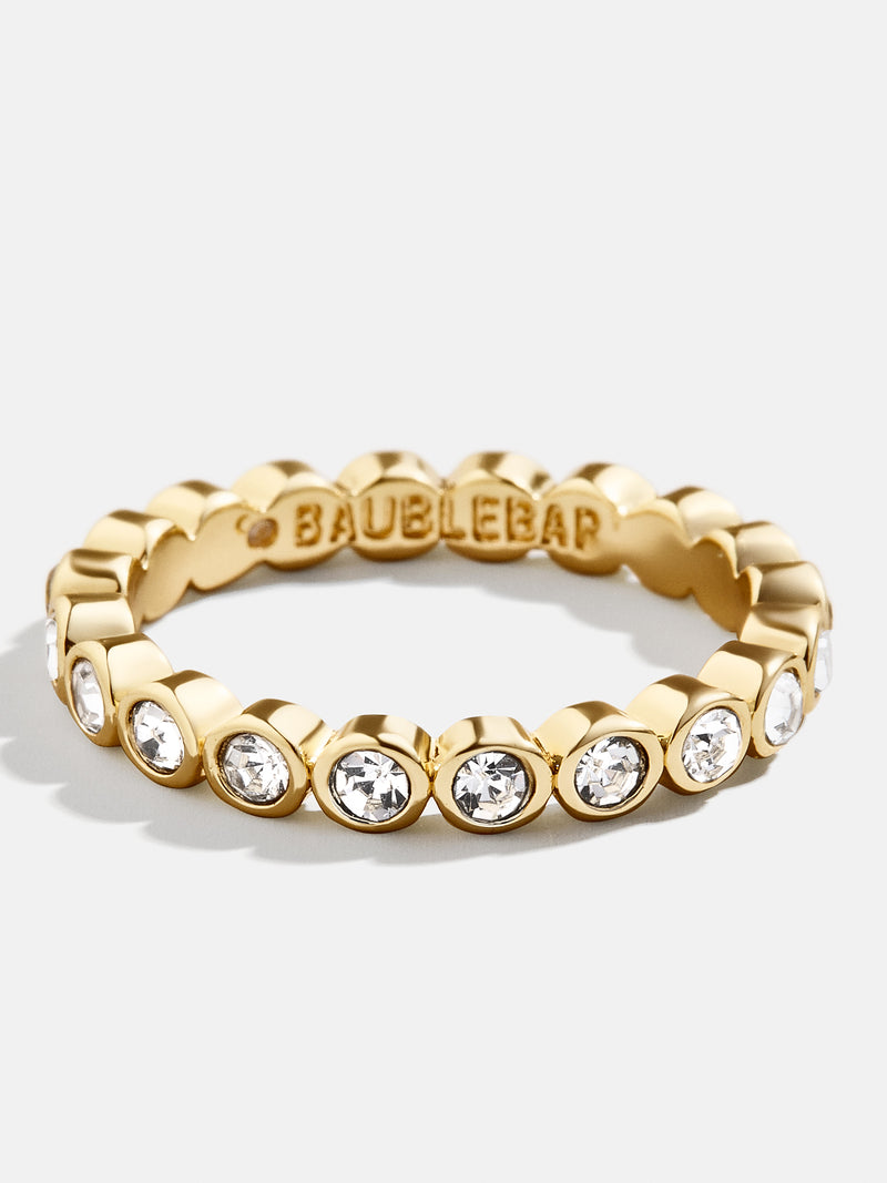 Poppy Ring - Gold/Pavé – Stackable Ring – BaubleBar