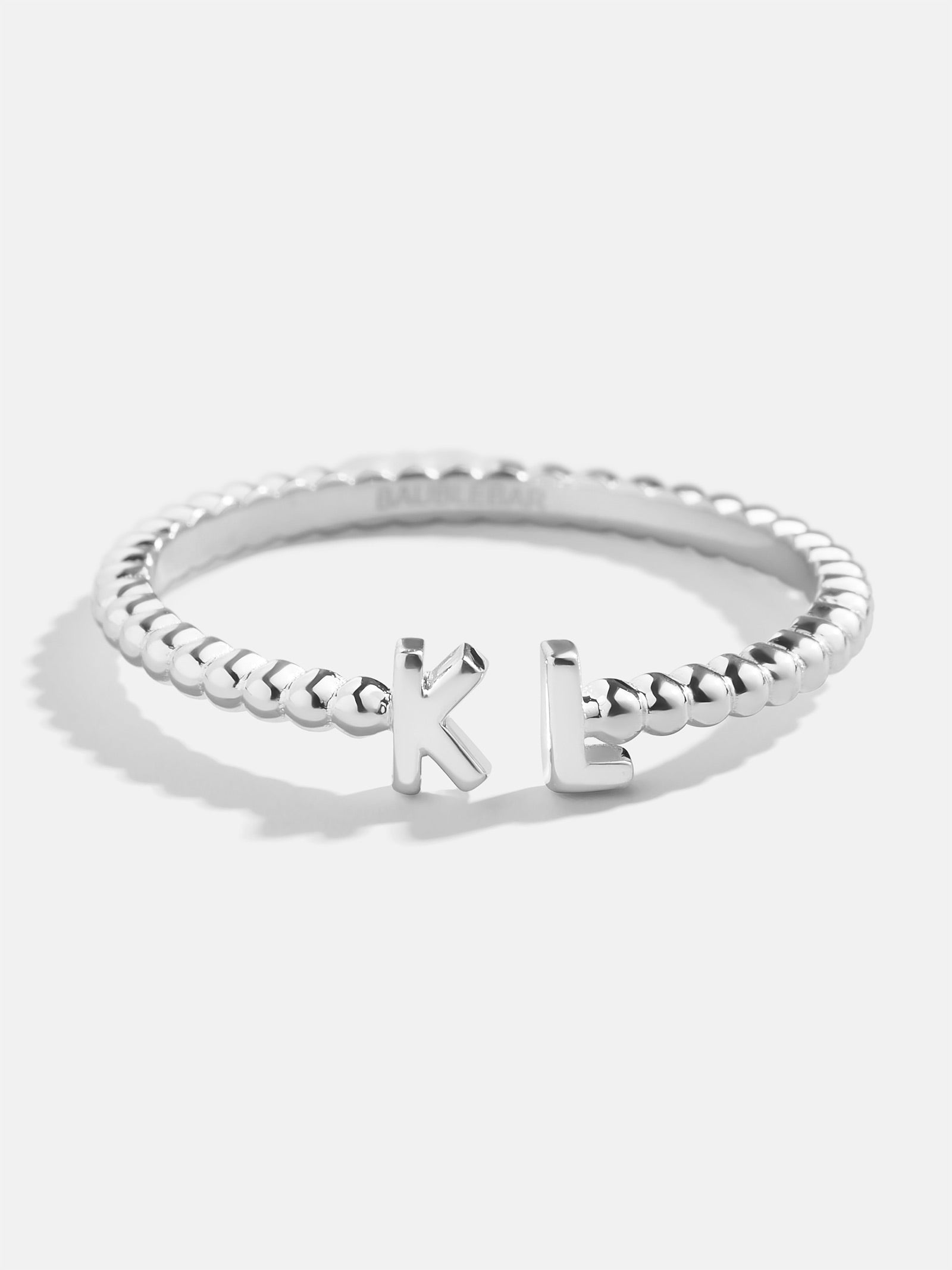 Sterling Silver Custom Initial Ring - Silver – Ends Tomorrow: Enjoy 20% ...