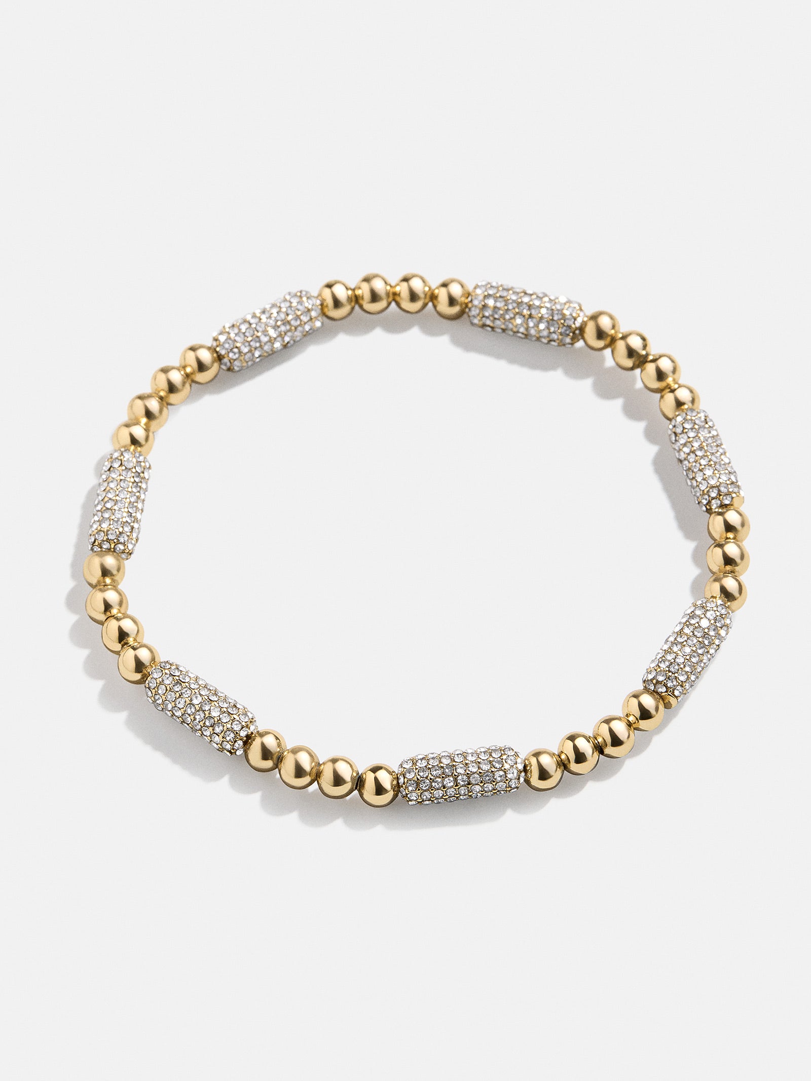 Adeline Bracelet - Gold/Pavé – Delicate bezel bracelet – BaubleBar