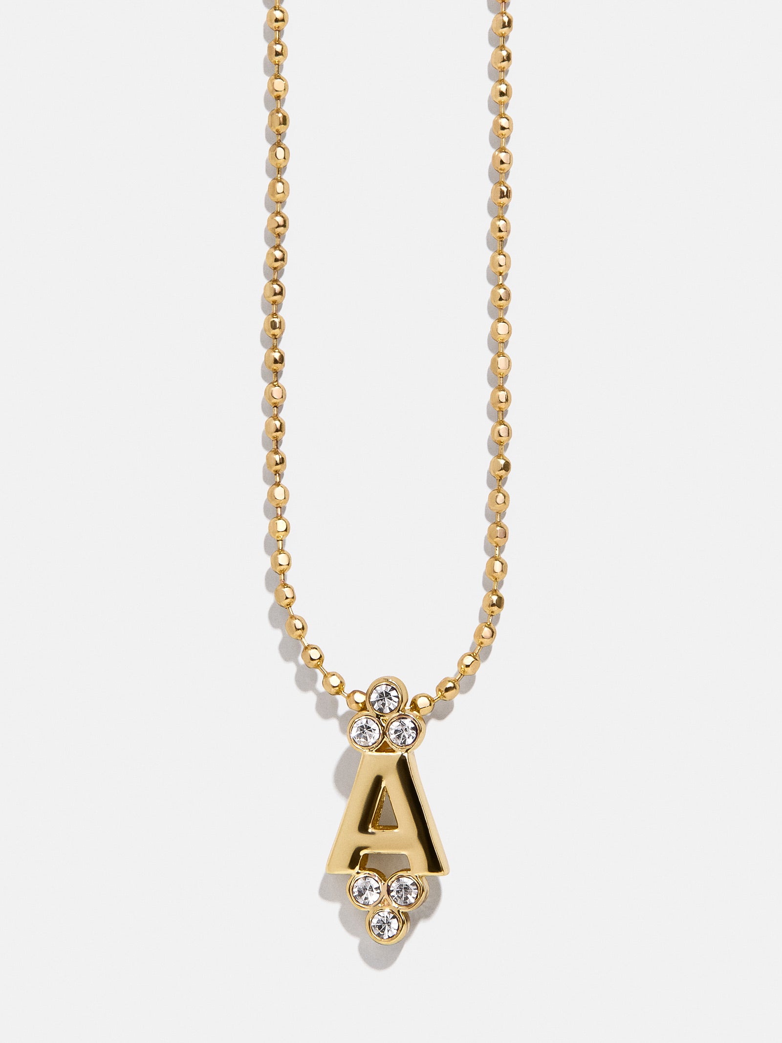 Initial Triad Necklace - Gold/Pavé – Initial necklace – BaubleBar