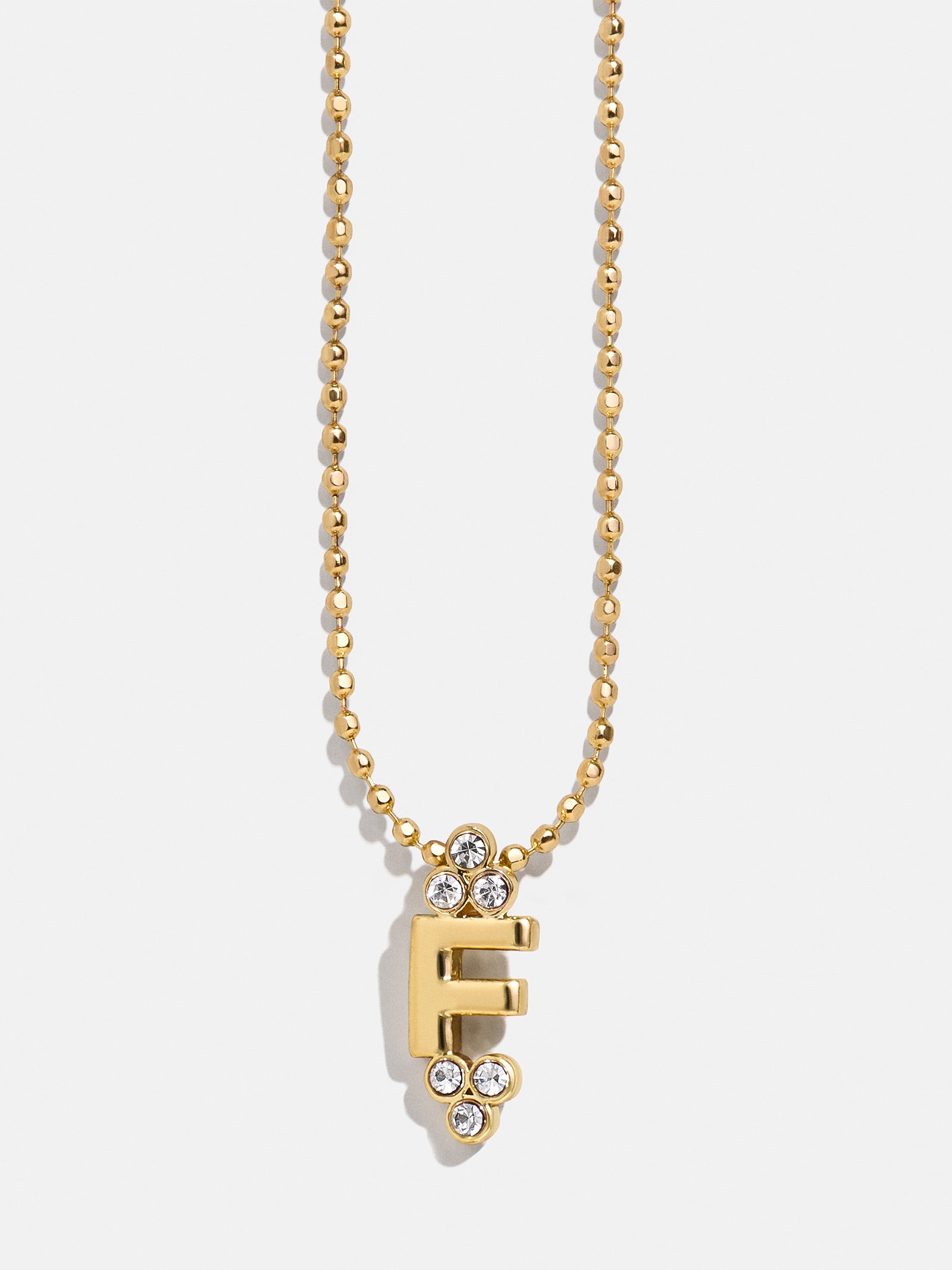 Initial Triad Necklace - Gold/Pavé – Initial necklace – BaubleBar