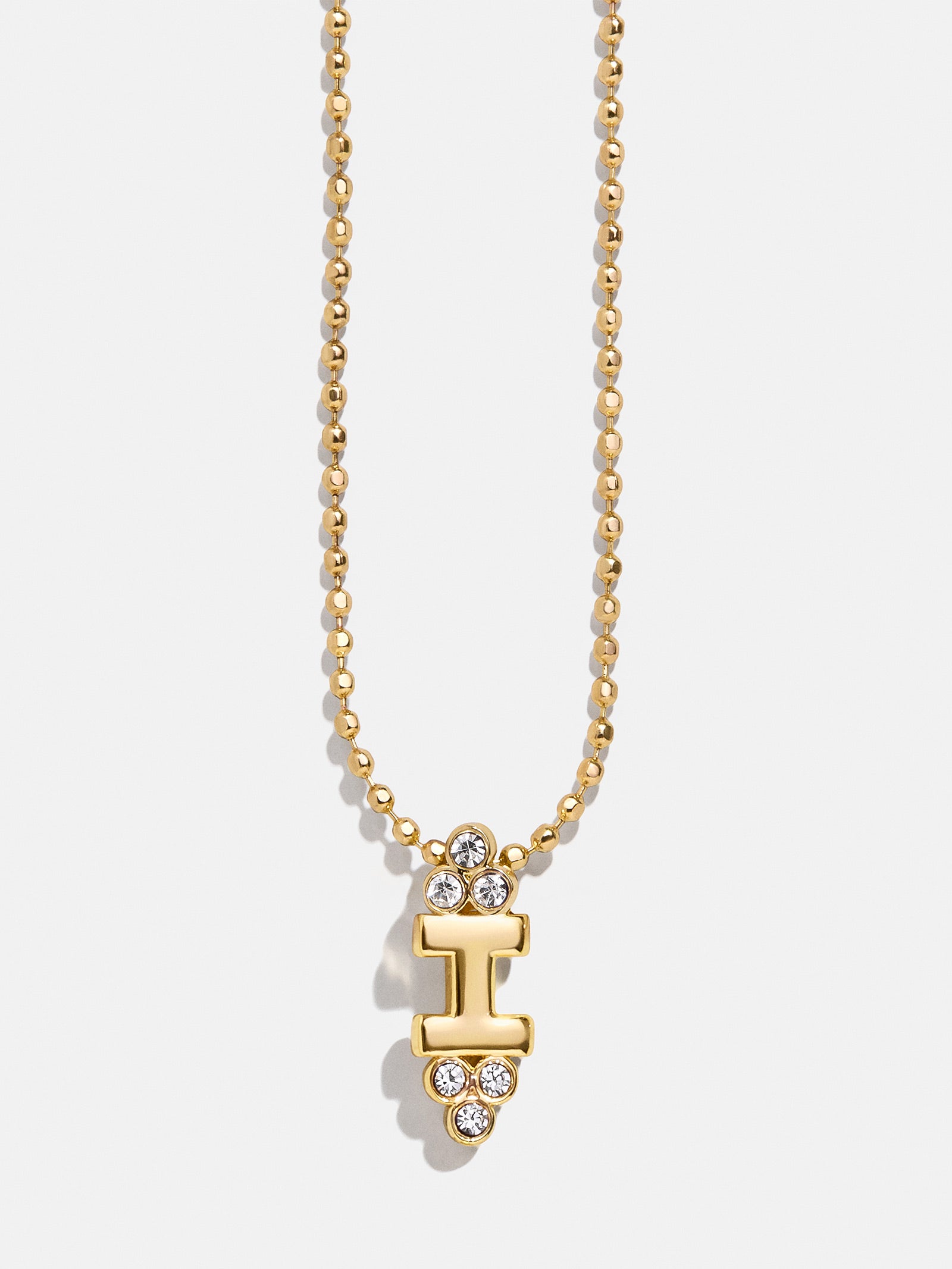 Initial Triad Necklace - Gold/Pavé – Initial necklace – BaubleBar
