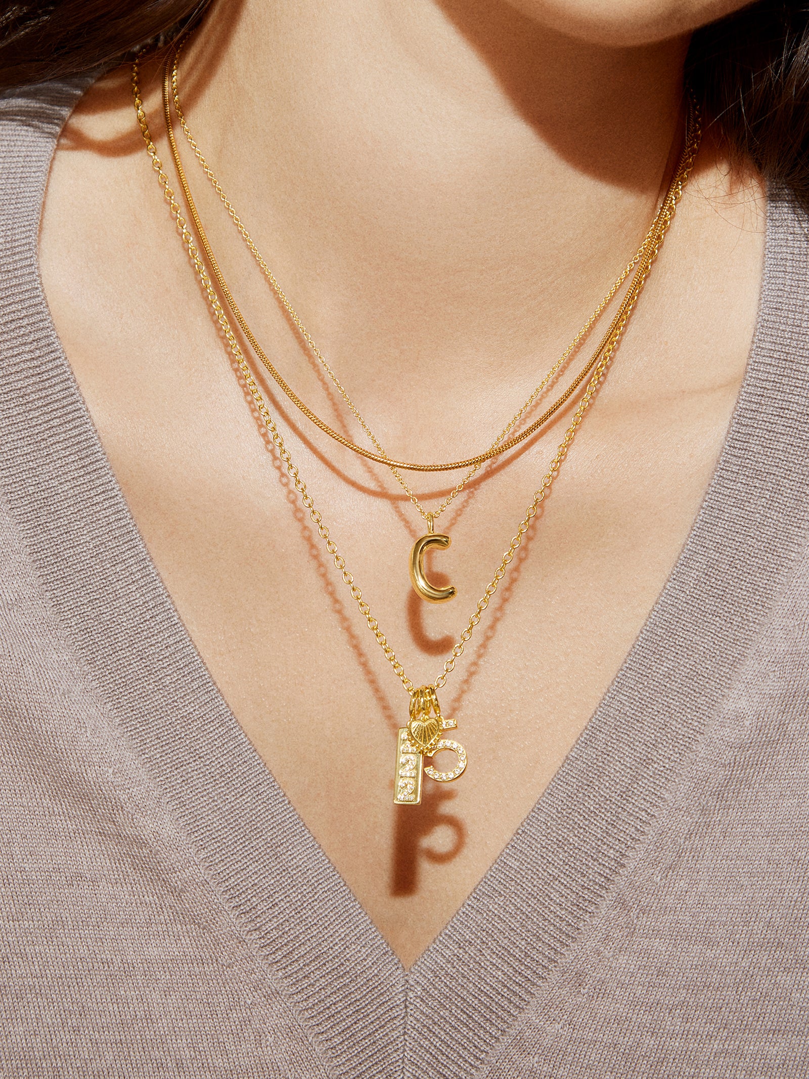 Classic 18K Gold Initial Necklace - 18K Gold – UP TO 80% OFF SALE ...