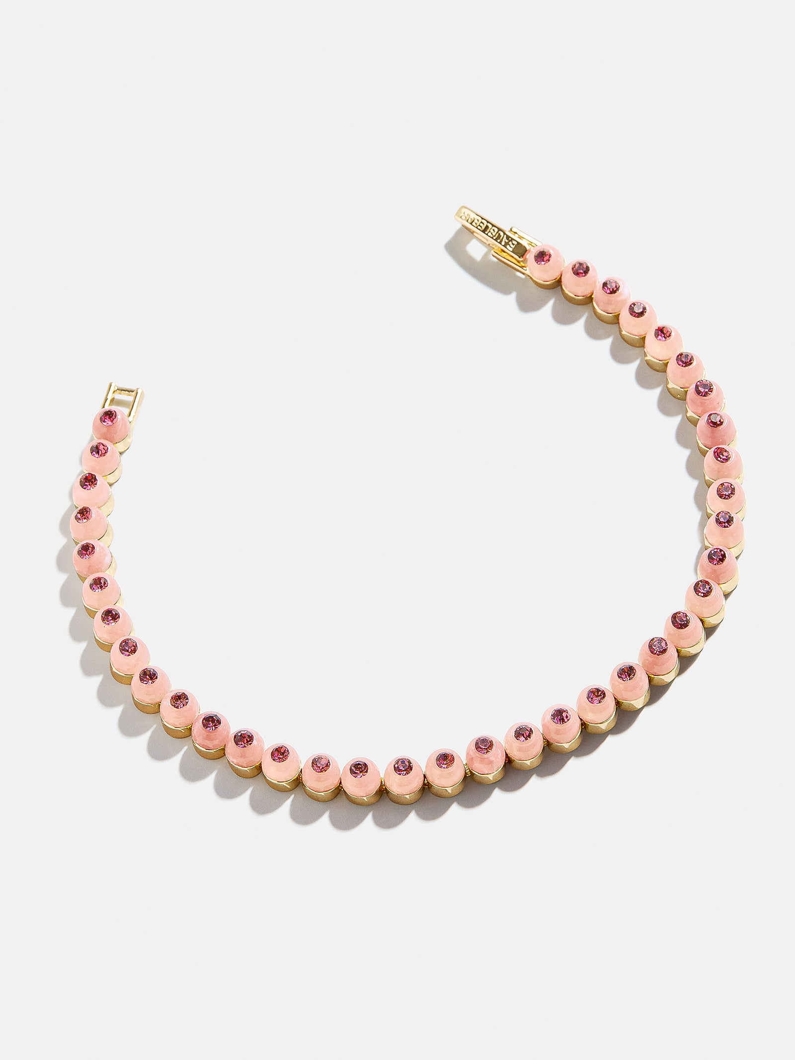 Brielle Bracelet - Pink – Beaded tennis bracelet – BaubleBar