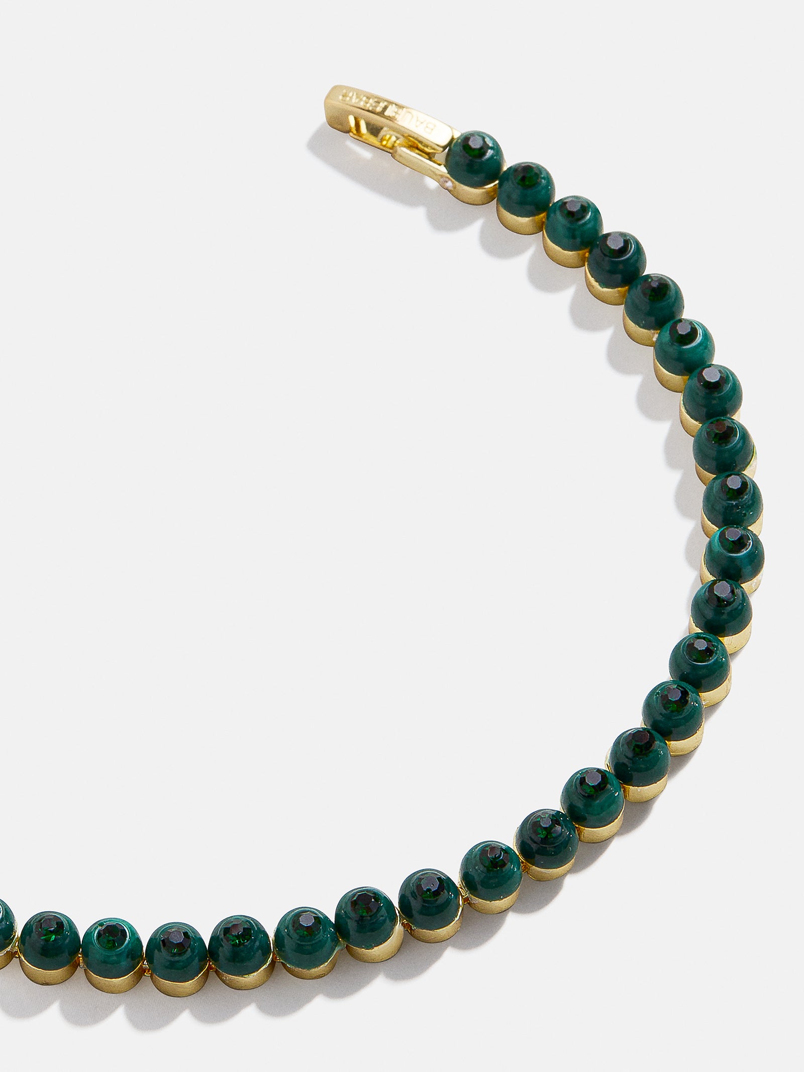Brielle Bracelet - Green – Beaded tennis bracelet – BaubleBar