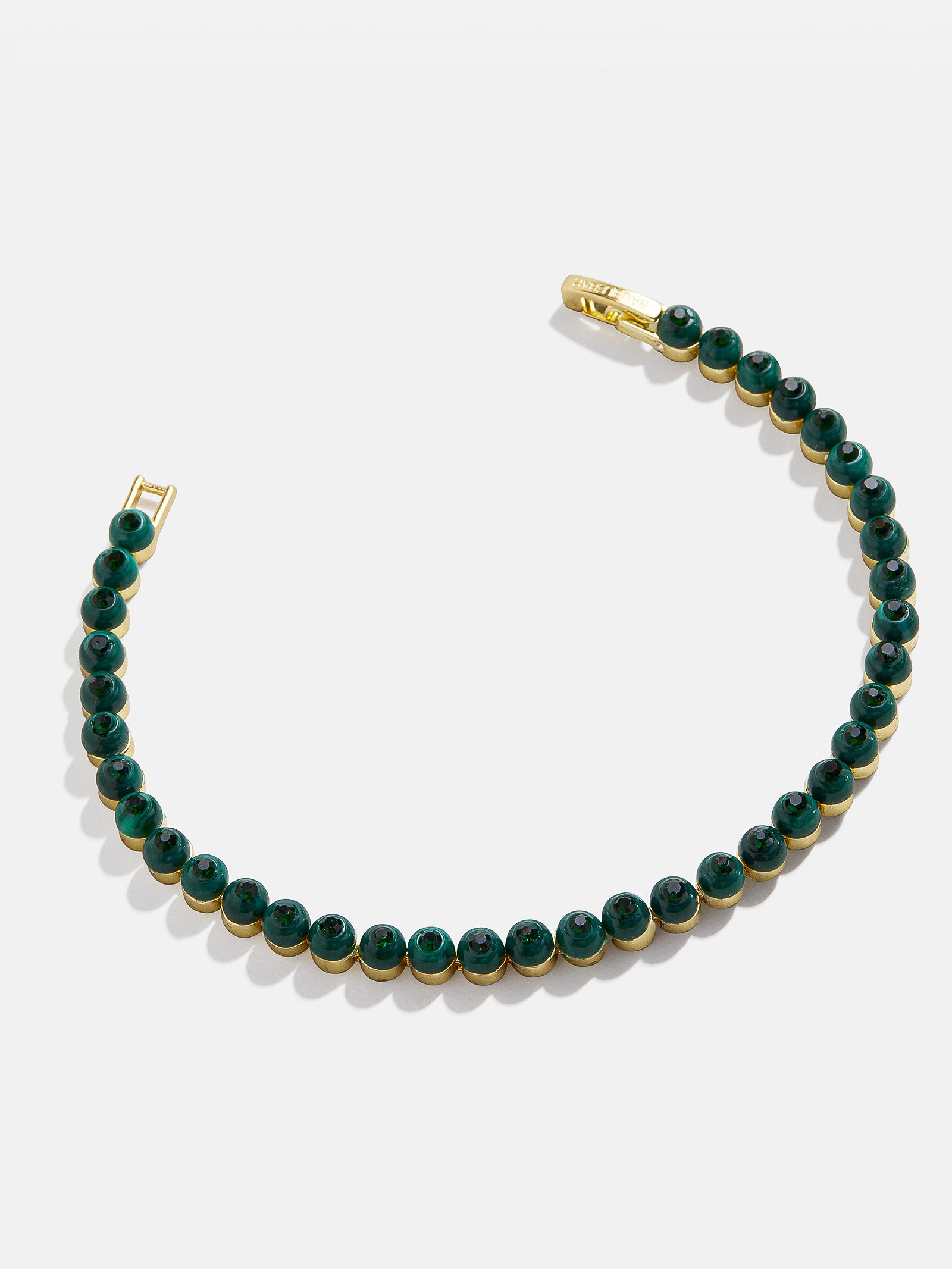 Brielle Bracelet - Green – Beaded tennis bracelet – BaubleBar