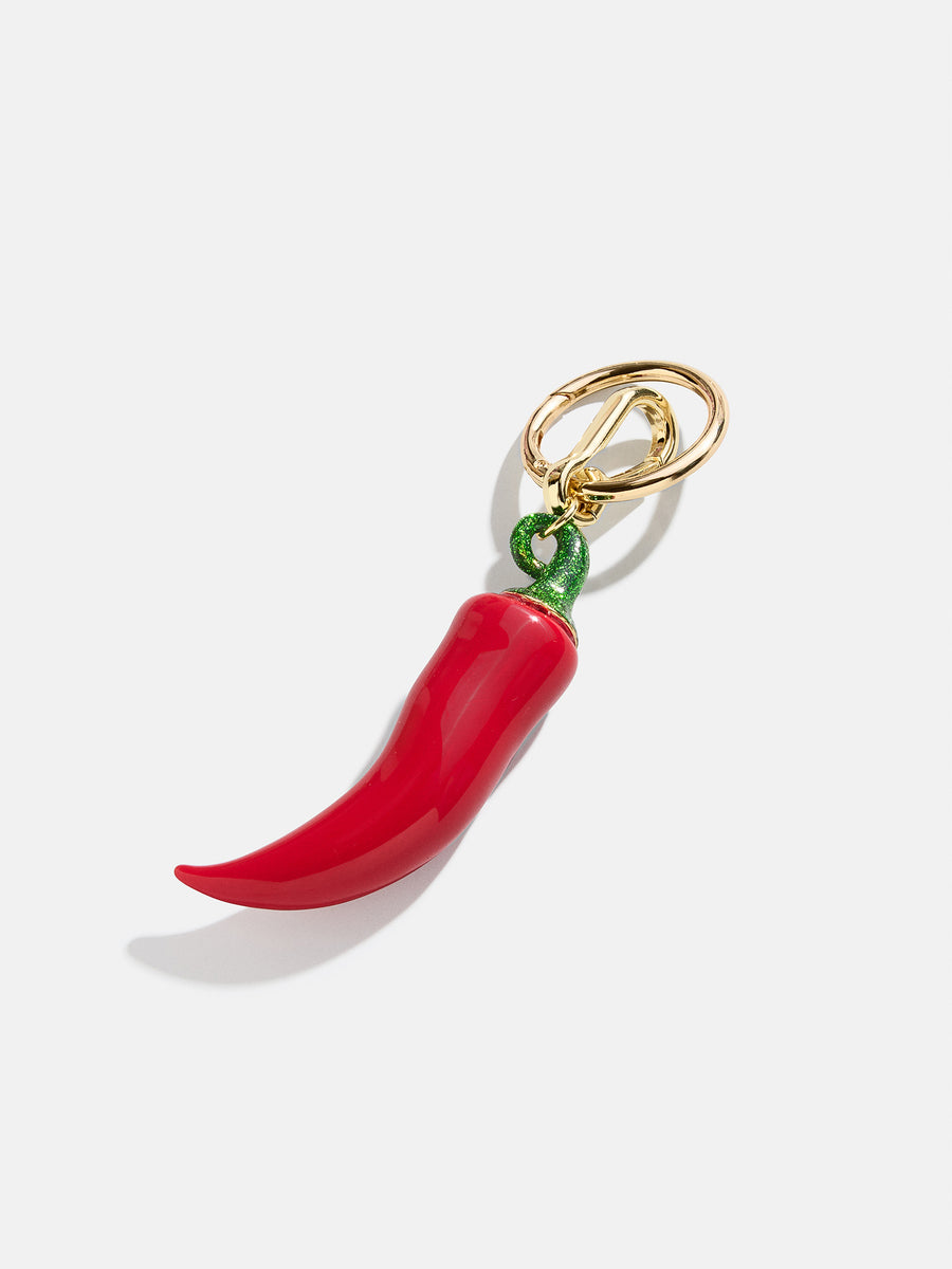 Bring The Heat Bag Charm - Pepper – Red chili pepper bag charm – BaubleBar