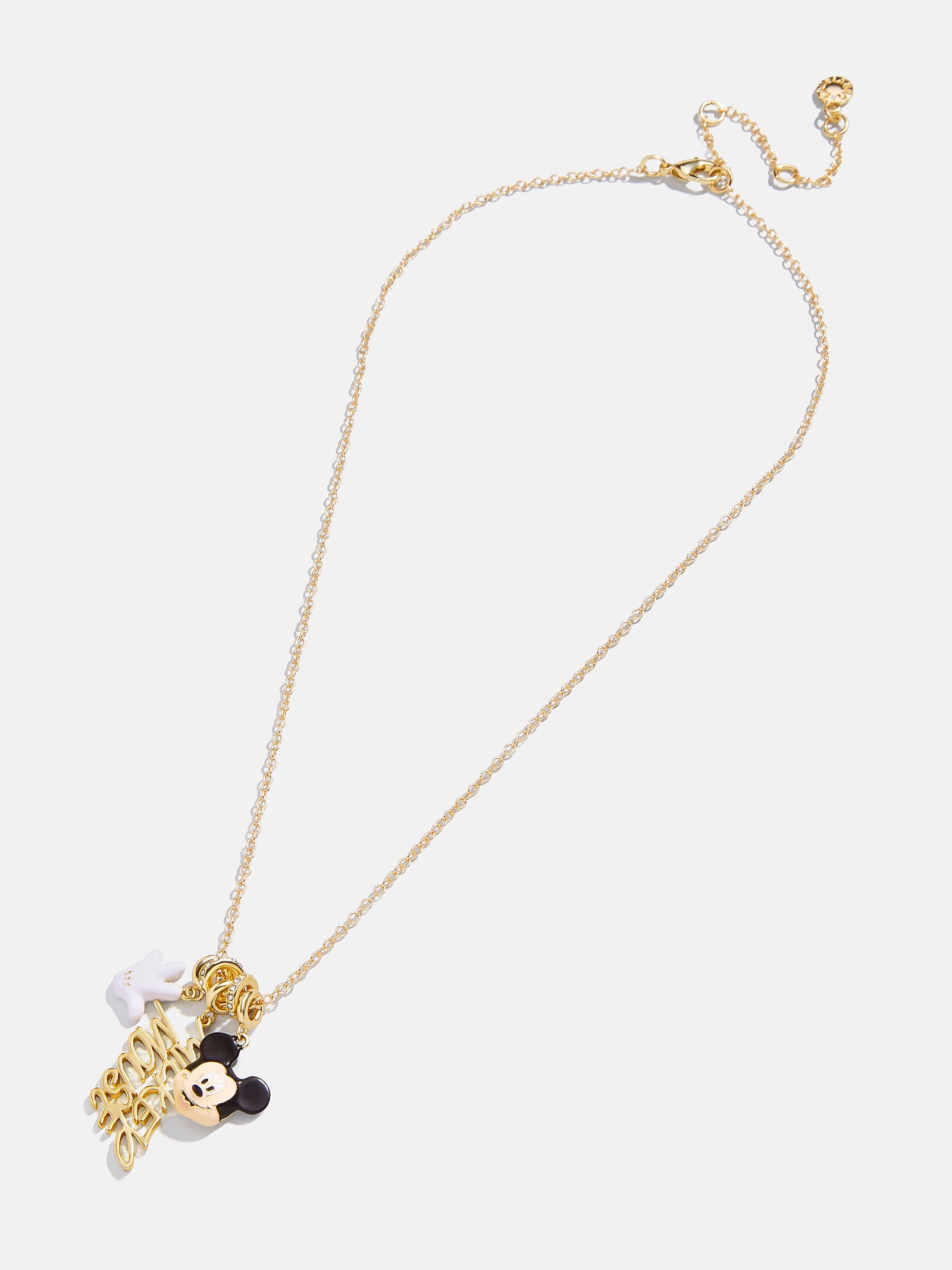 Disney Mickey Mouse Cluster Charm Necklace - Mickey Mouse – Gold chain ...