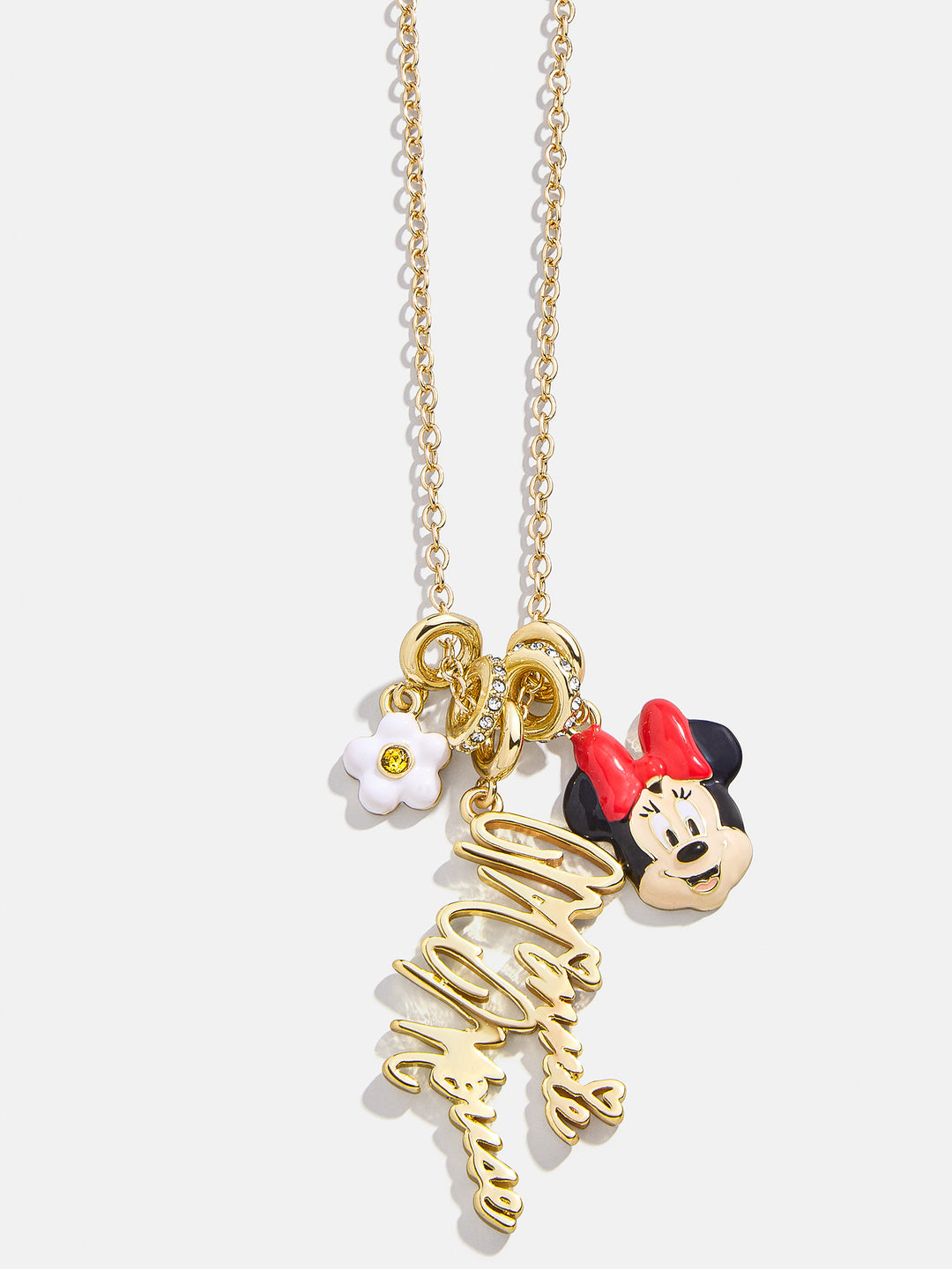 Disney Minnie Mouse Cluster Charm Necklace - Minnie Mouse – Gold chain ...
