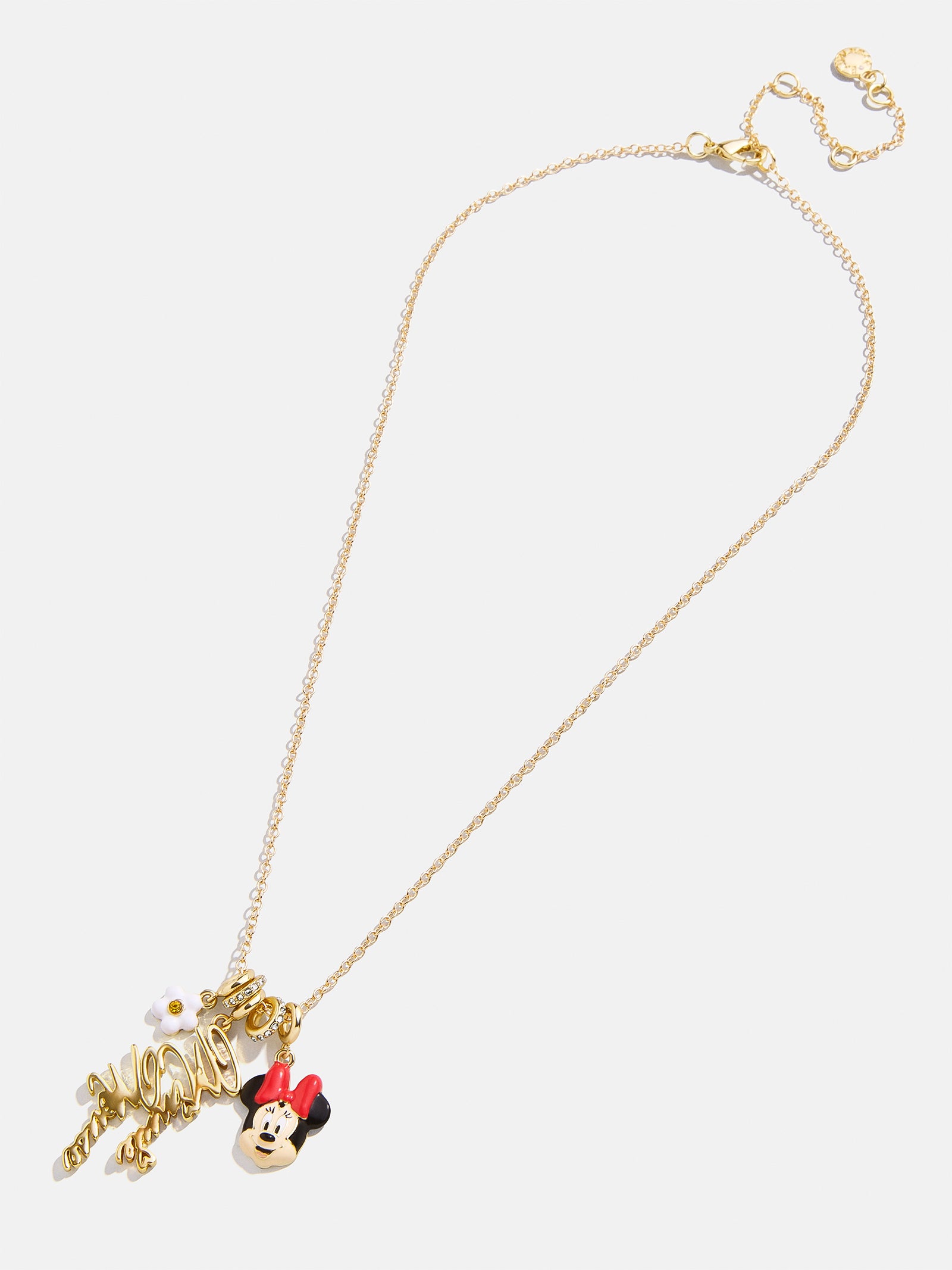 Disney Minnie Mouse Cluster Charm Necklace - Minnie Mouse – Gold chain ...