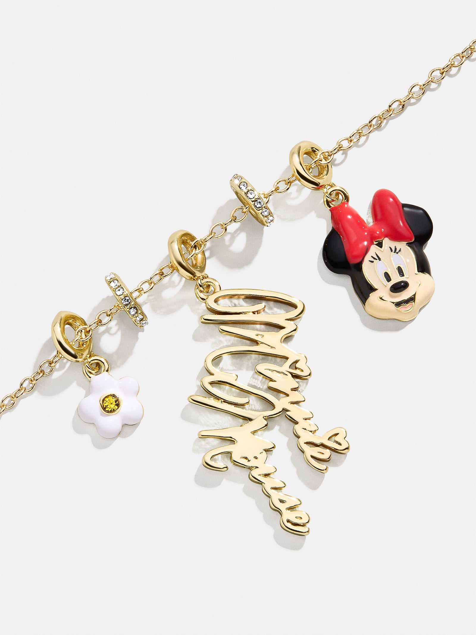 Disney Minnie Mouse Cluster Charm Necklace - Minnie Mouse – Gold chain ...