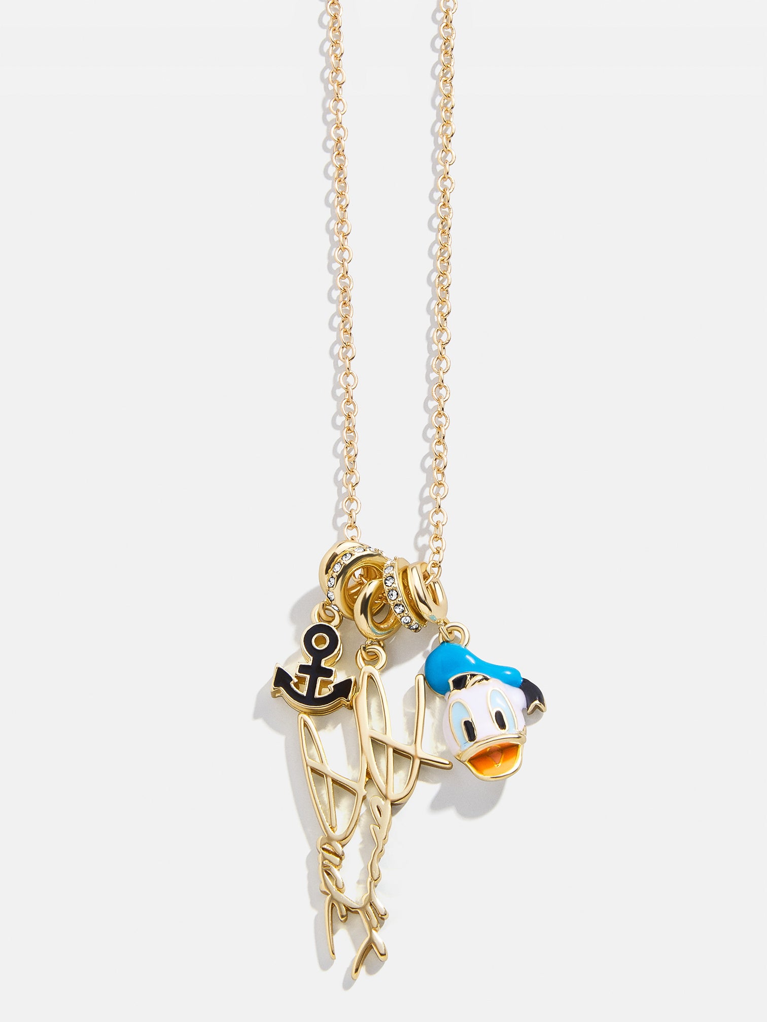 Disney Donald Duck Cluster Charm Necklace - Donald Duck – Gold chain ...