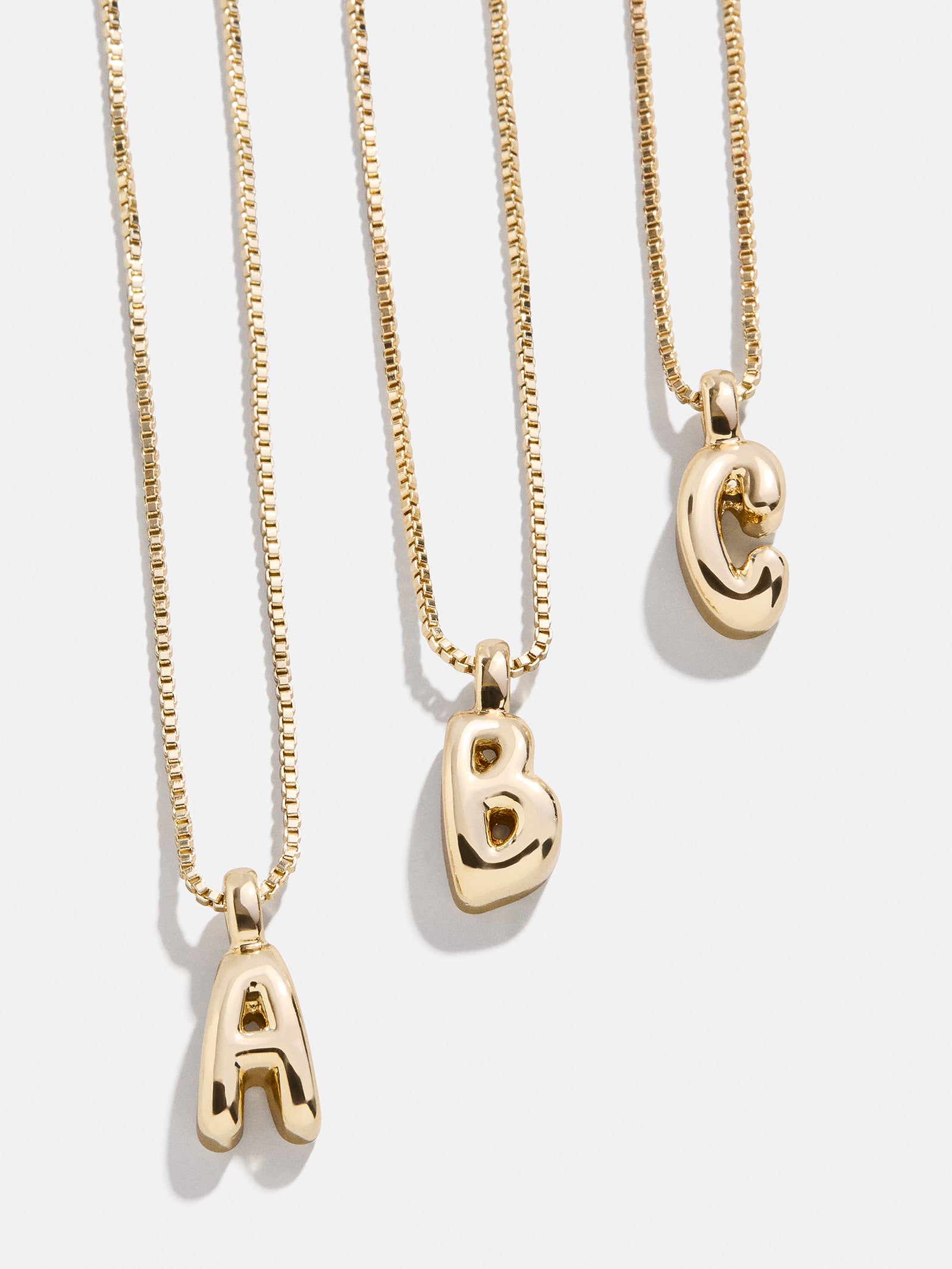 Gwen Mini Bubble Initial Necklace - Gold – Bubble initial necklace ...