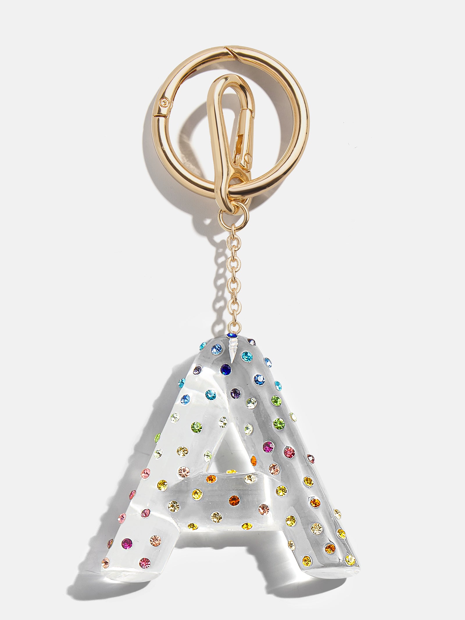 Confetti Initial Bag Charm - Multi – Initial keychain – BaubleBar