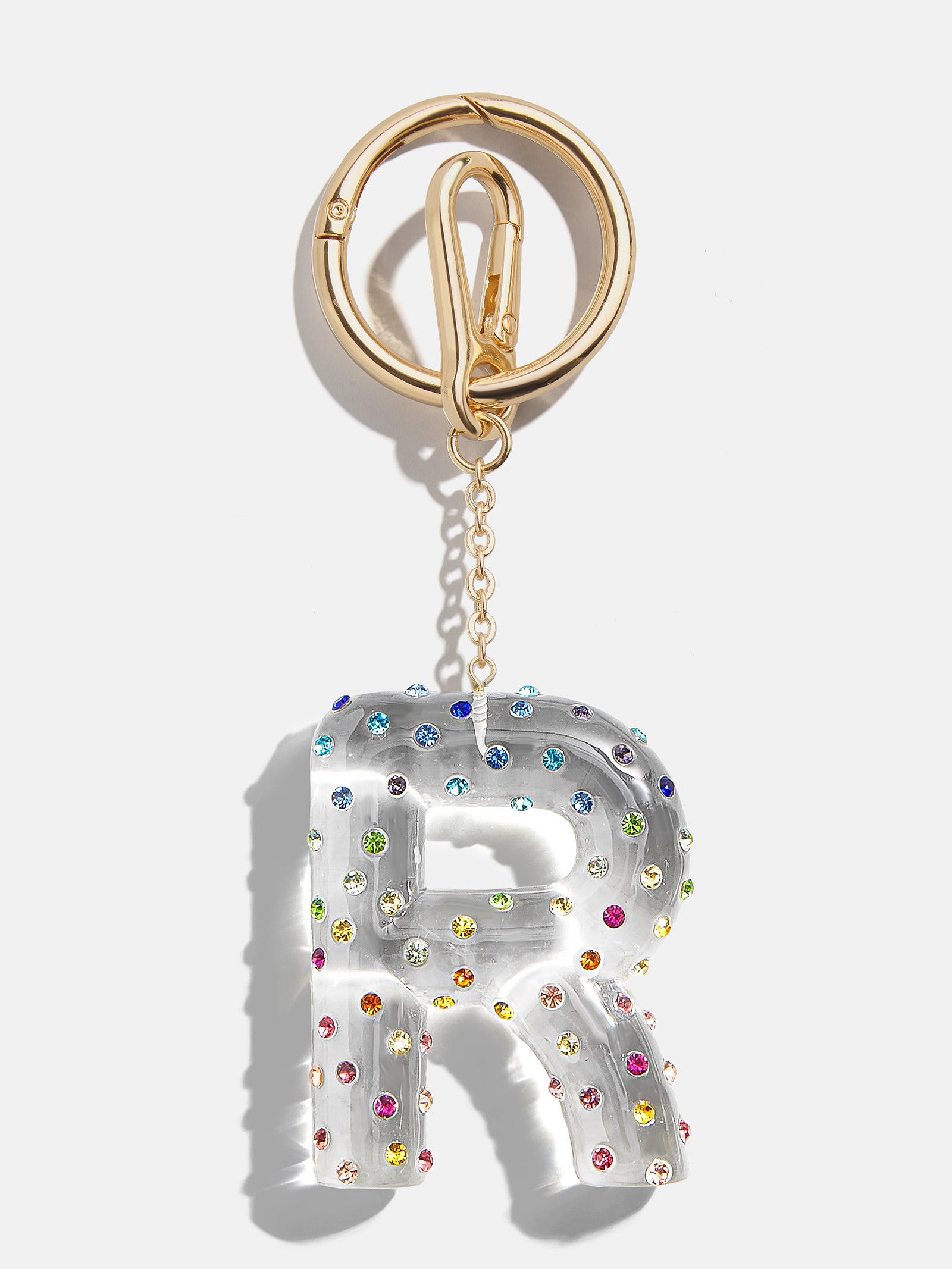 Confetti Initial Bag Charm - Multi – Initial keychain – BaubleBar