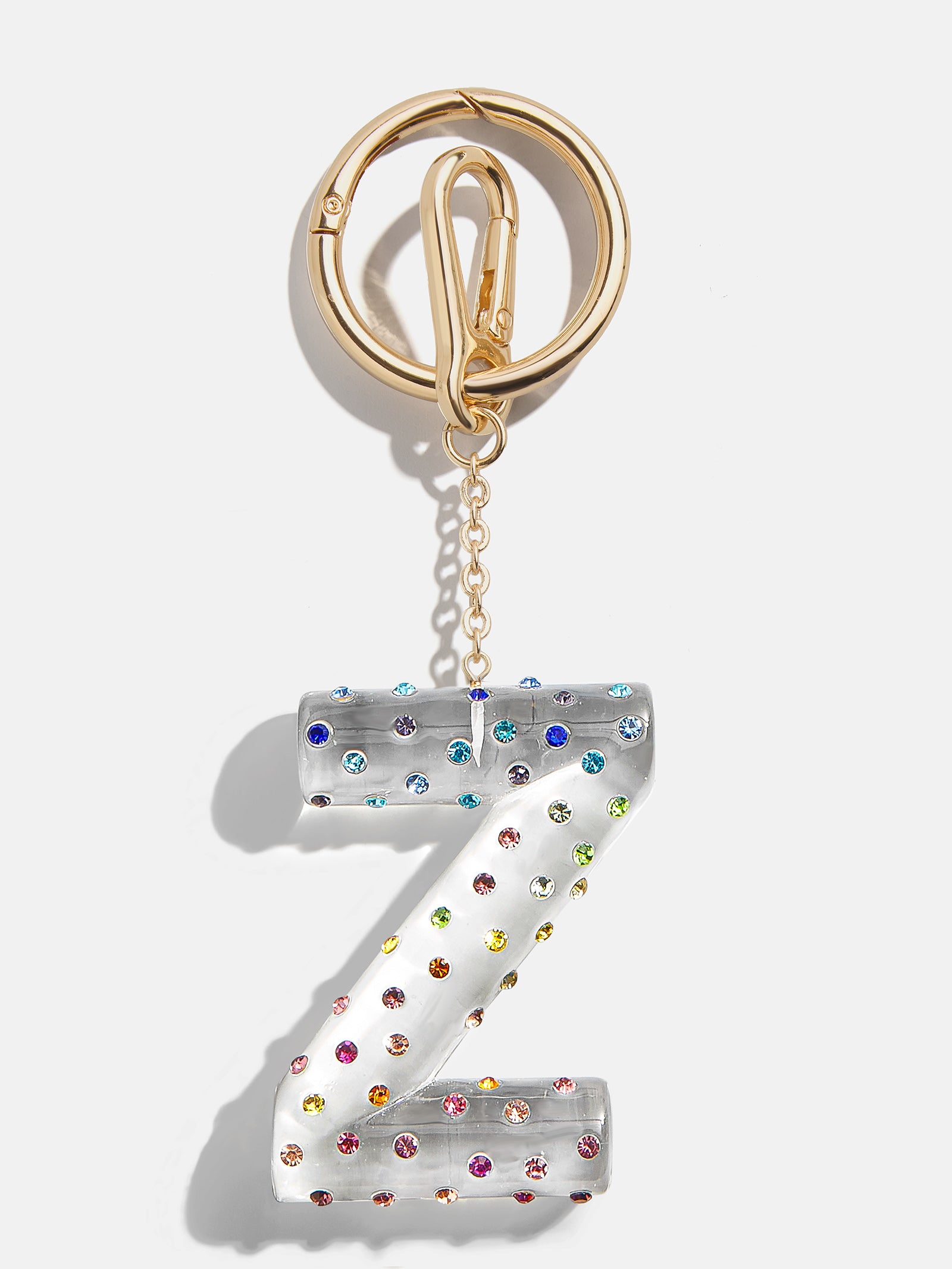 Confetti Initial Bag Charm - Multi – Initial keychain – BaubleBar