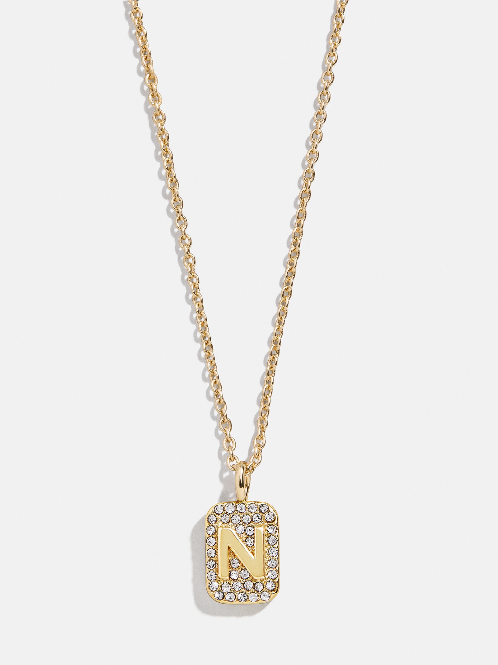 Tina Block Initial Necklace - Gold/Pavé – This Week Only: Labor Day ...