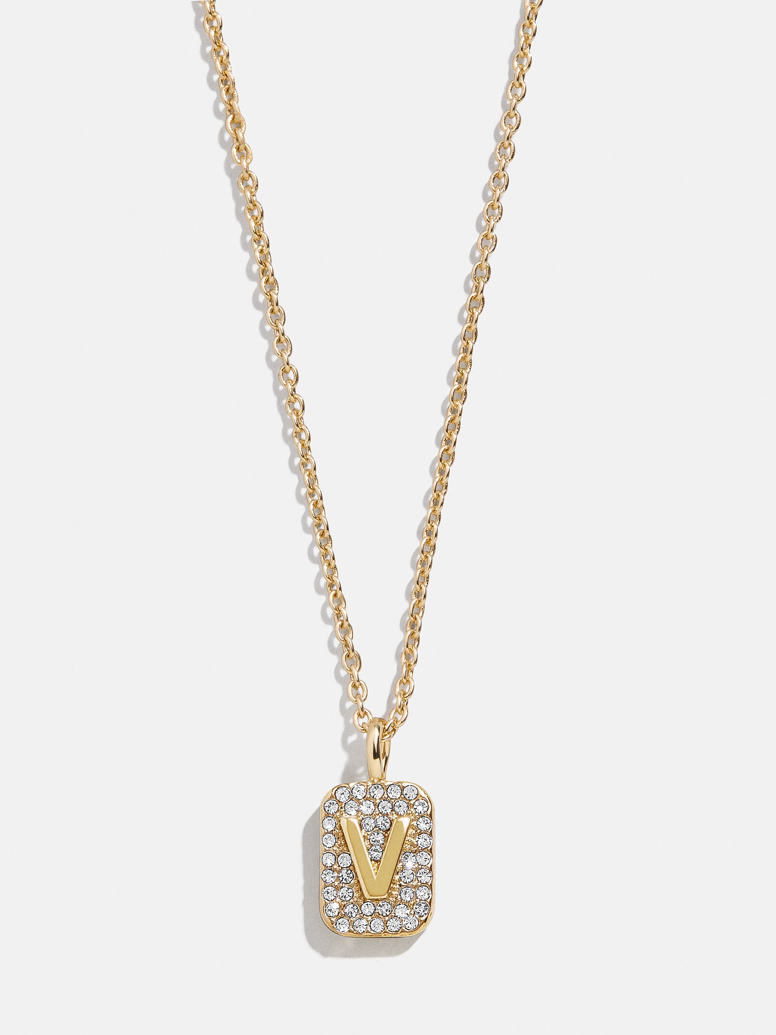 Tina Block Initial Necklace - Gold/Pavé – This Week Only: Labor Day ...