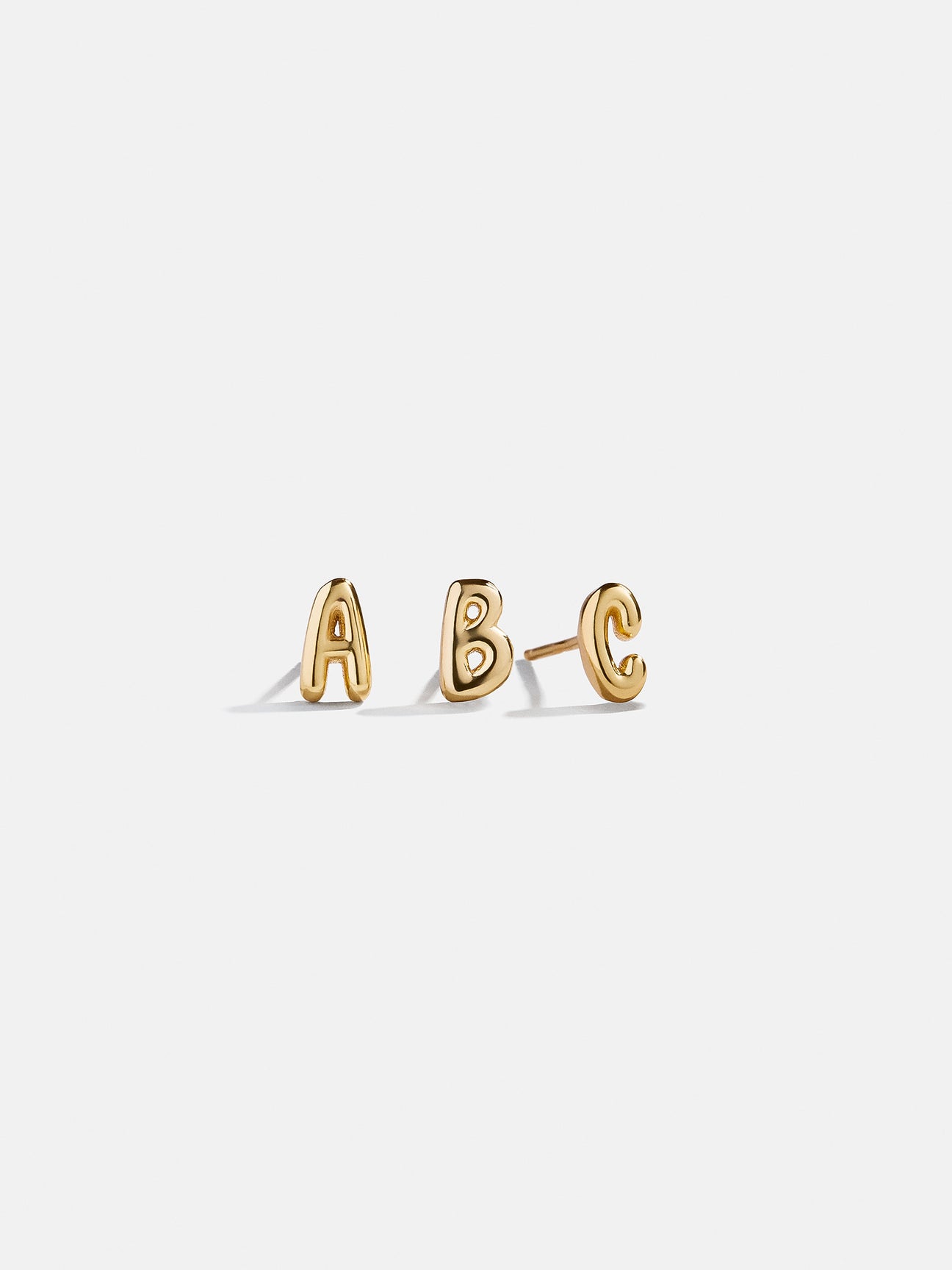 18K Gold Single Bubble Initial Earring - Bubble Initial – EXTRA 20% OFF ...