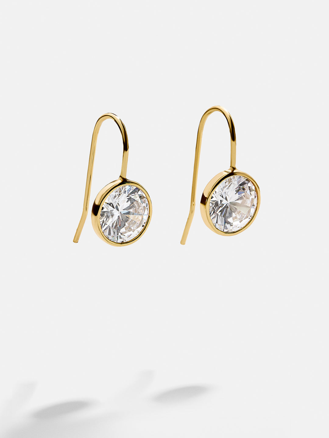 Fallon 18K Gold Bezel Earrings - Gold/Pavé – 18K Gold Plated Sterling ...