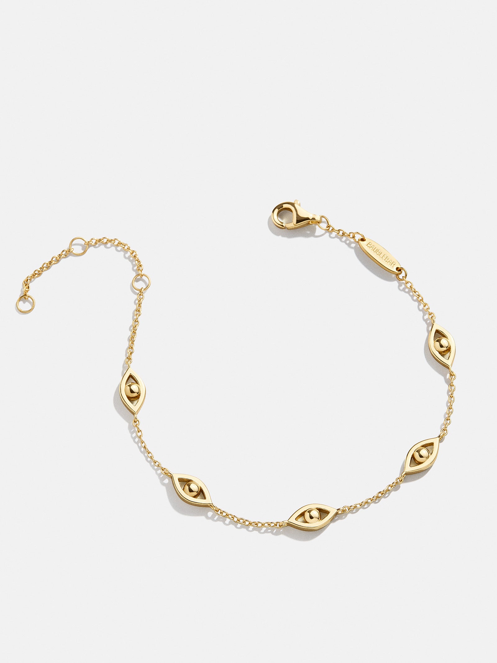 18K Gold Evil Eye Bracelet - Evil Eye – 18K gold plated sterling silver – BaubleBar