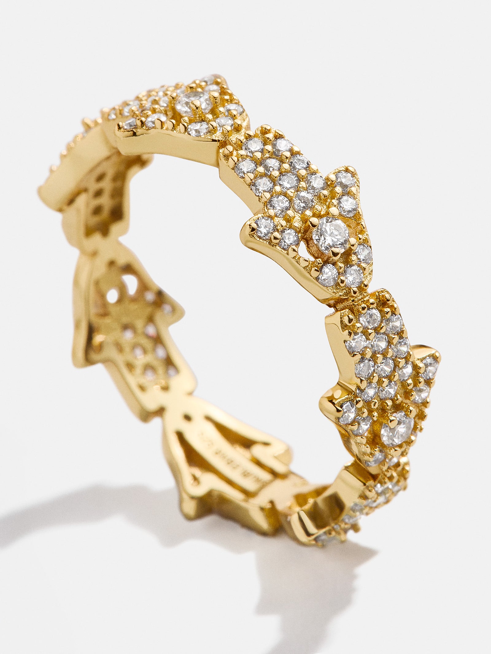 18K Gold Vermeil Hamsa Pavé Ring - Hamsa – 18K Gold Vermeil Cubic ...
