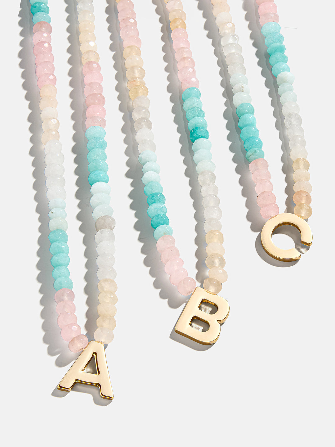 Semi-Precious Block Initial Necklace - Light Multi – SALE STYLES START ...