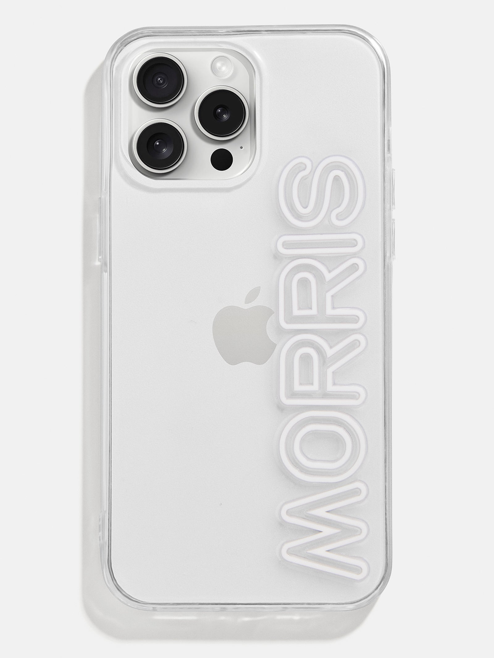 Fine Line Custom iPhone Case - Clear/White – Custom Phone Case – BaubleBar