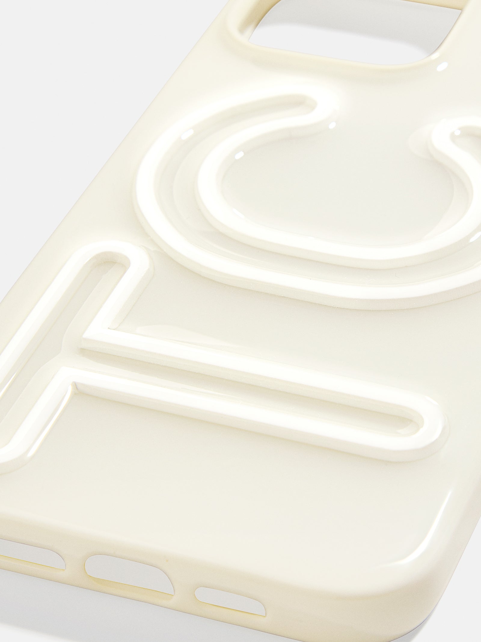 Fine Line Custom iPhone Case - White/White – Custom Phone Case – BaubleBar
