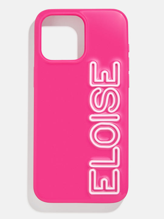 Fine Line Custom iPhone Case - Hot Pink/White – Custom Phone Case ...