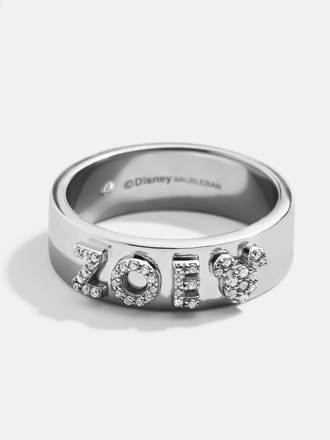 Disney Sterling Silver Custom Block Ring - Pavé/Silver – Sterling ...