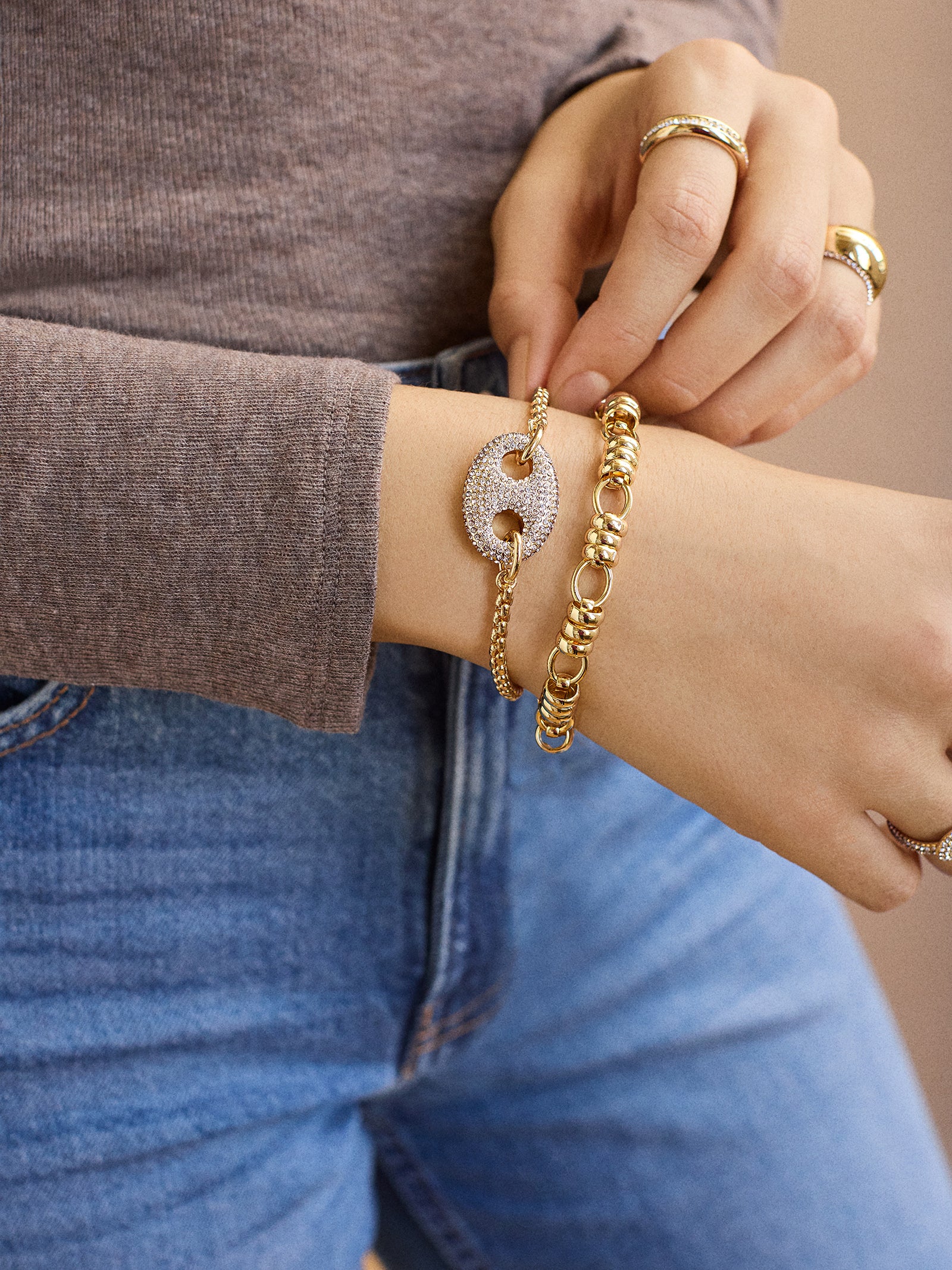 Peyton Reversible Bracelet - Gold/Pavé – Extra 20% Off Sale: Big Summer ...