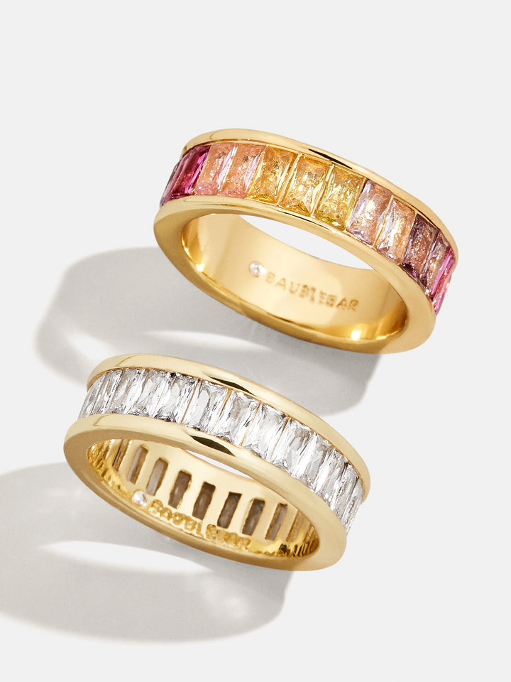Maria Ring - Gold/Multi – Multicolored crystal ring – BaubleBar